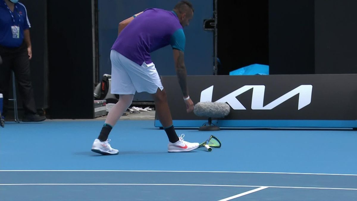 Murray River Open 2021: Nick Kyrgios given point penalty for throwing ...