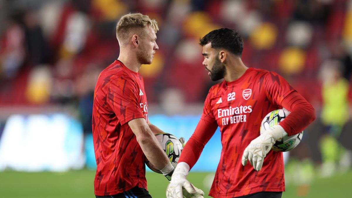 Mikel Arteta praises 'exceptional' Aaron Ramsdale amid David Raya competition after Arsenal beat ...