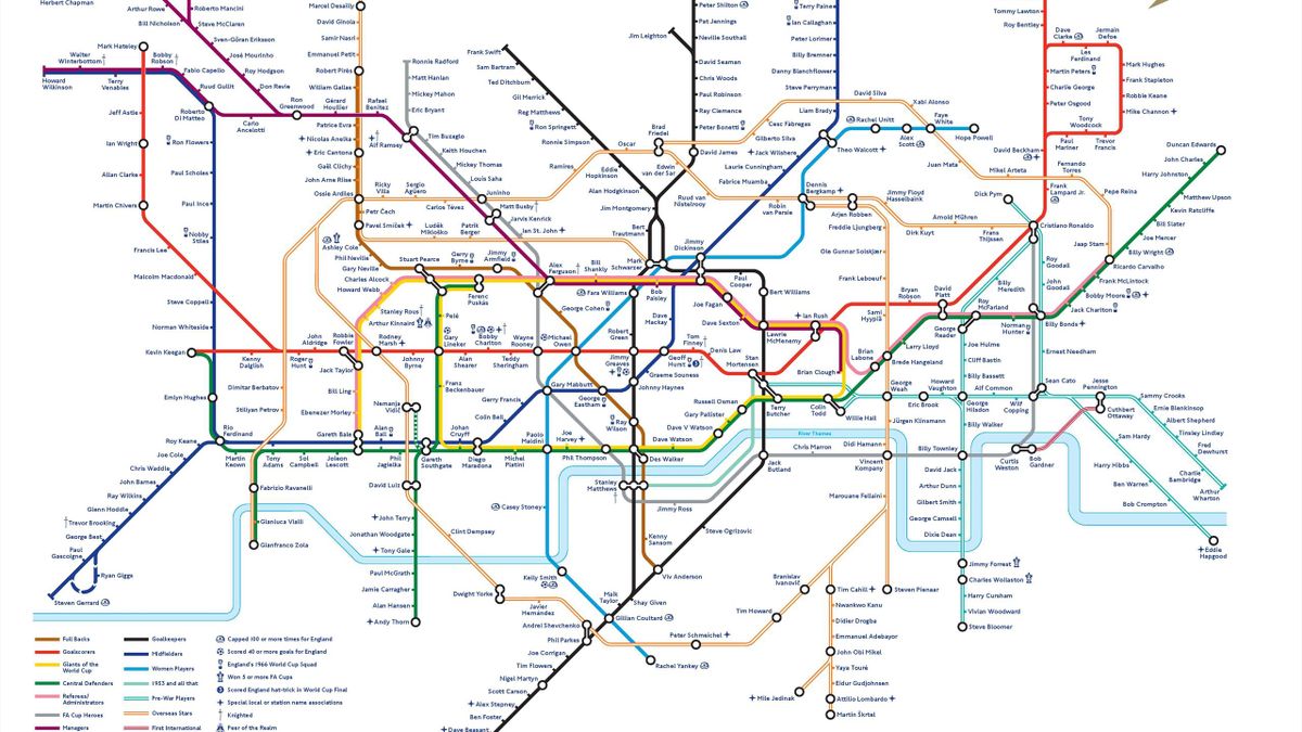 FA launches football tube map to celebrate 150th anniversary - TNT Sports