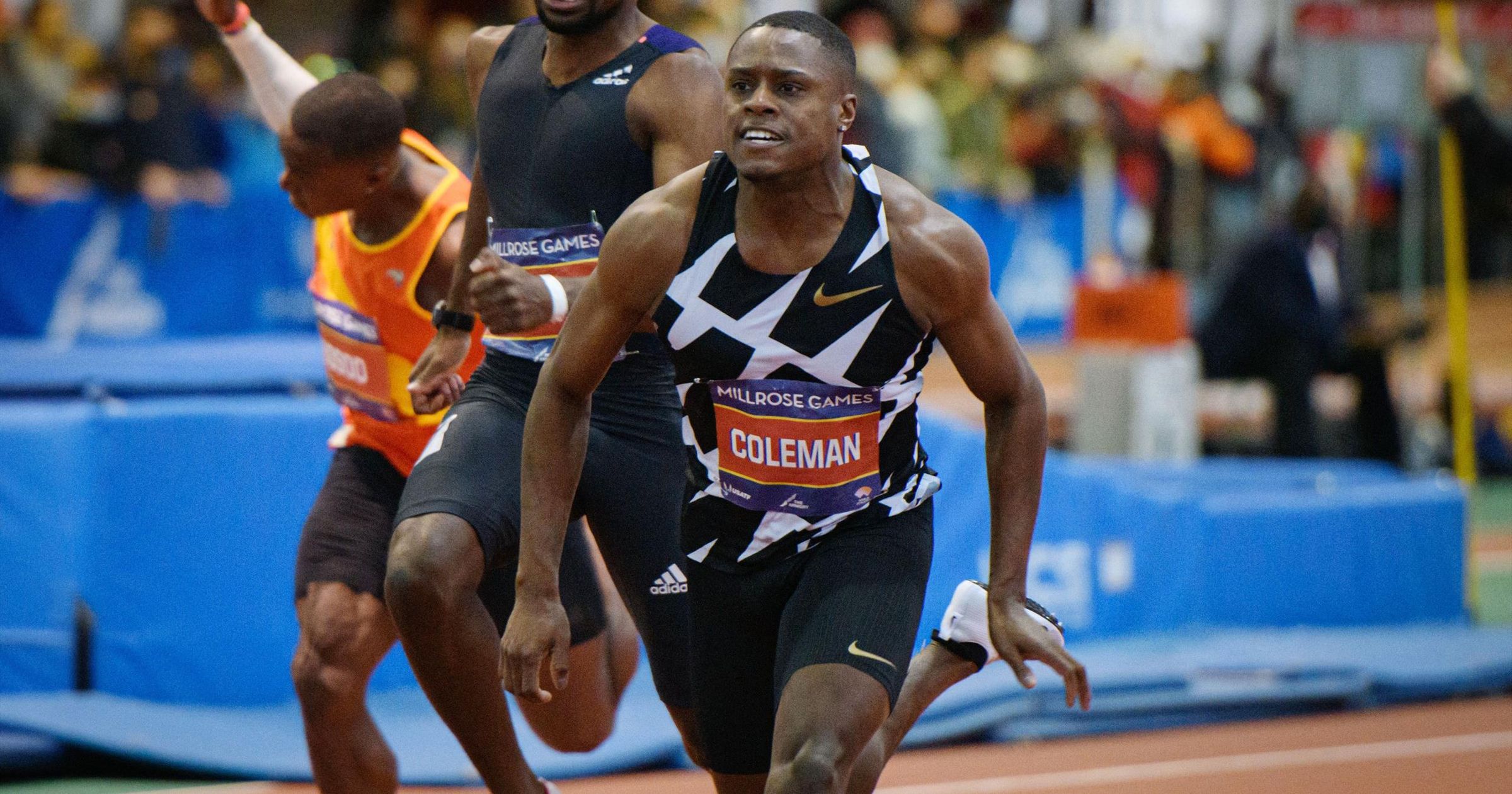 Christian Coleman wins 60m sprint at Millrose Games, beats Trayvon ...