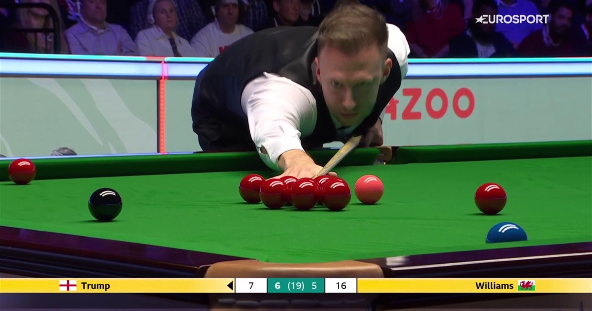 Incredible plant from Judd Trump as he splits the balls open and pots ...