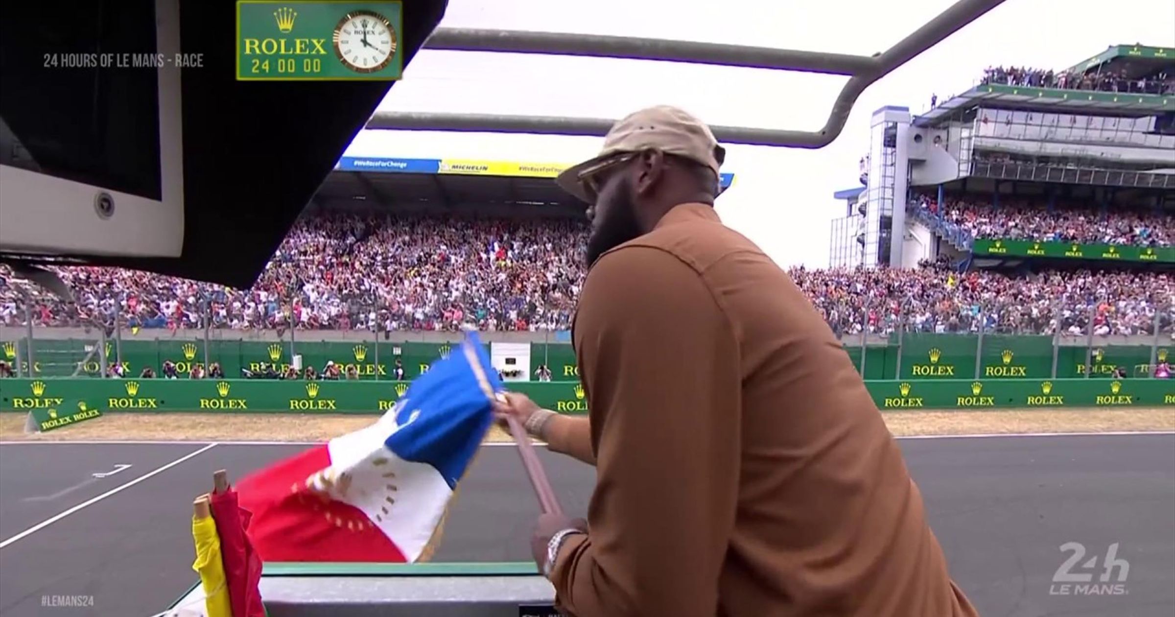 24 Hours of Le Mans: LeBron James waves French tricolour to start race ...