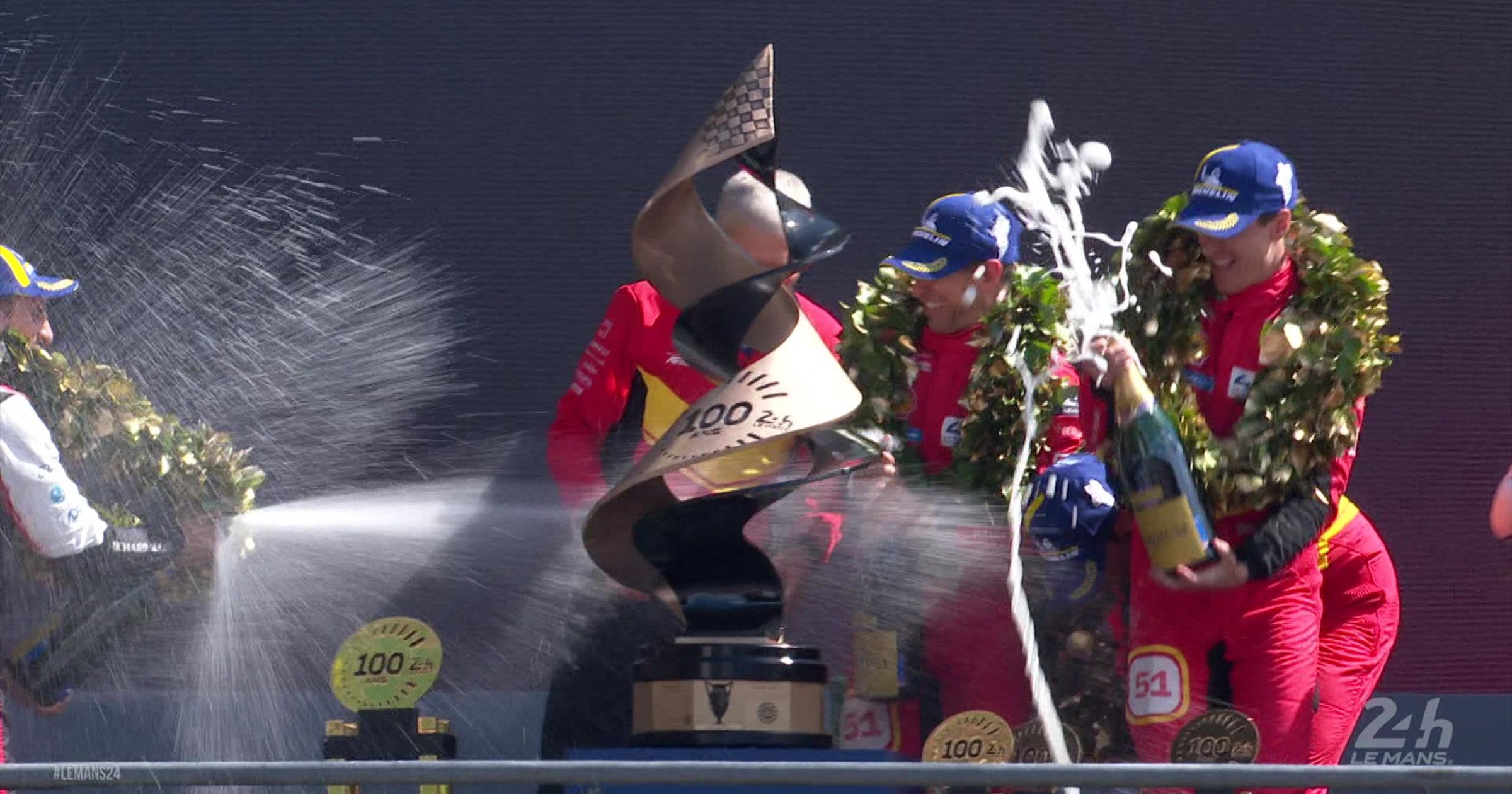 24 Hours of Le Mans 2023: Watch the champagne moment on the podium ...