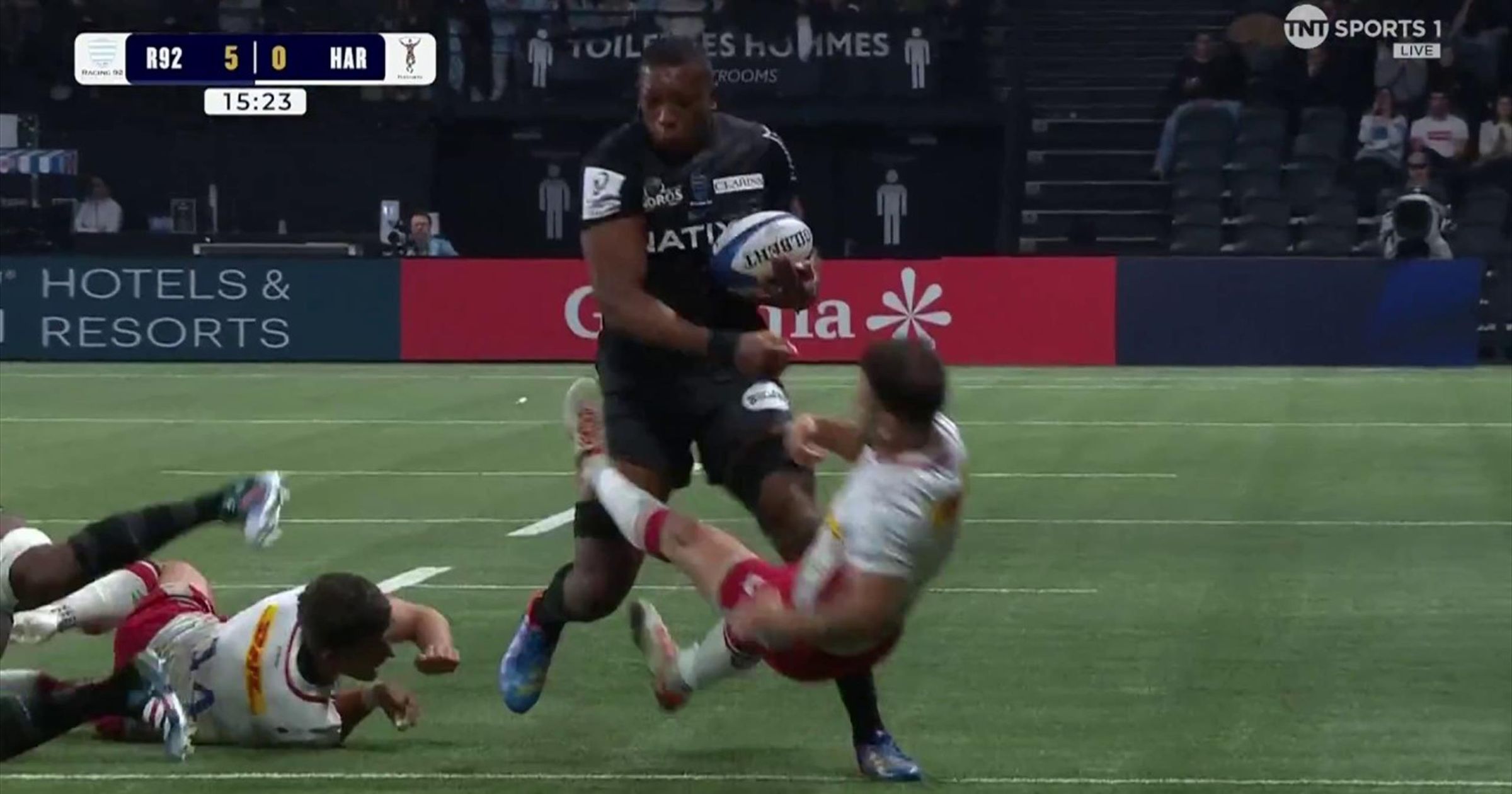 Nolann Le Garrec opens scoring for Racing 92 against Harlequins in ...