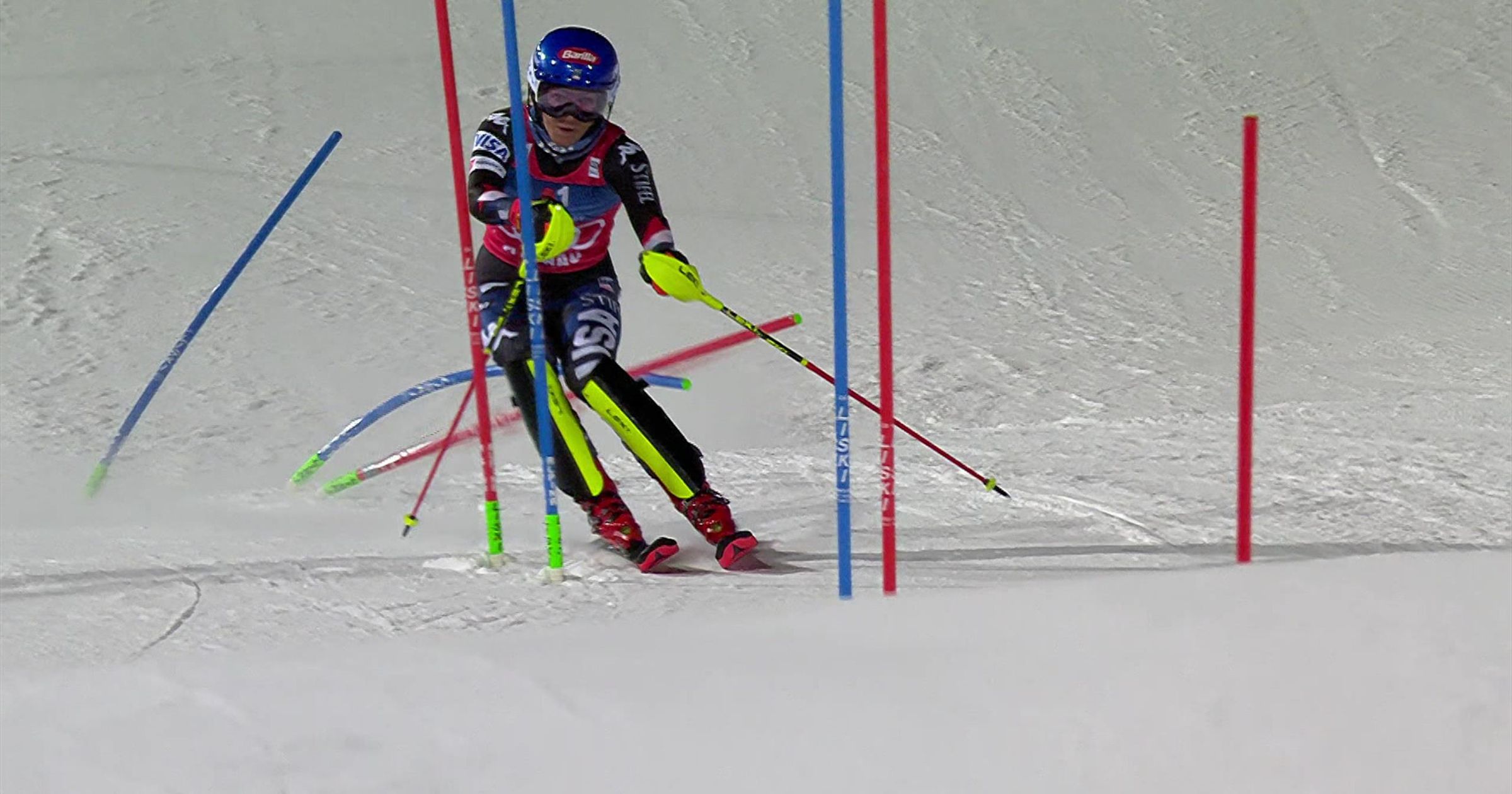 Mikaela Shiffrin 'on form again' as she produces strong first-leg run ...