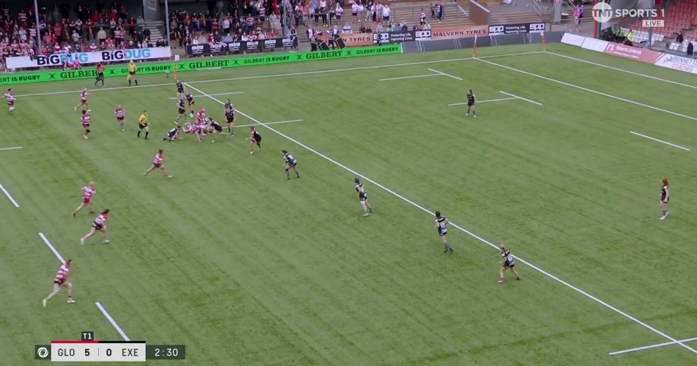 Lleucu George dives over to give Gloucester-Hartpury the lead against ...