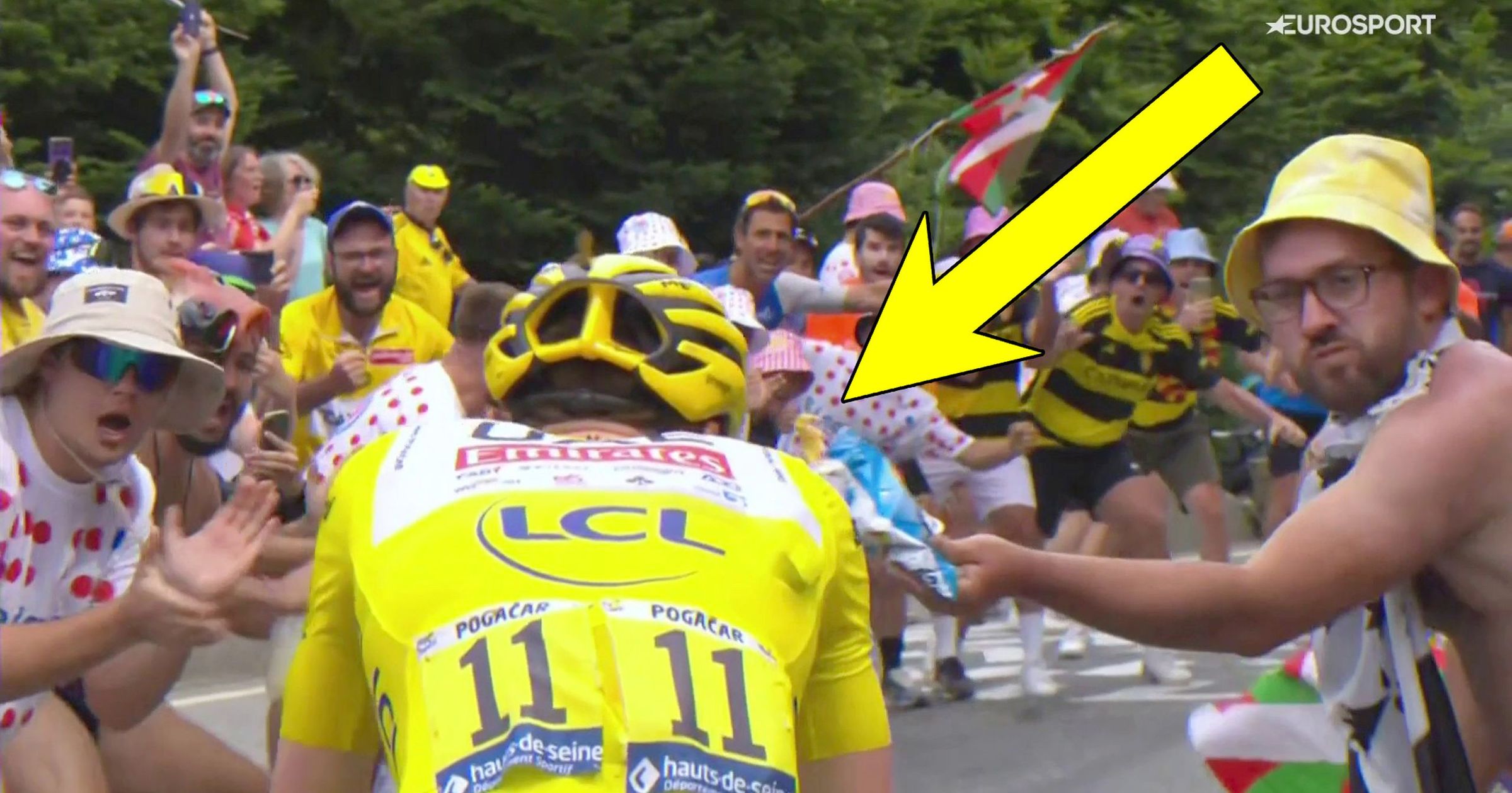 'Disgusting' - Fan throws crisps in face of Tadej Pogacar and Jonas Vingegaard at Tour de France ...