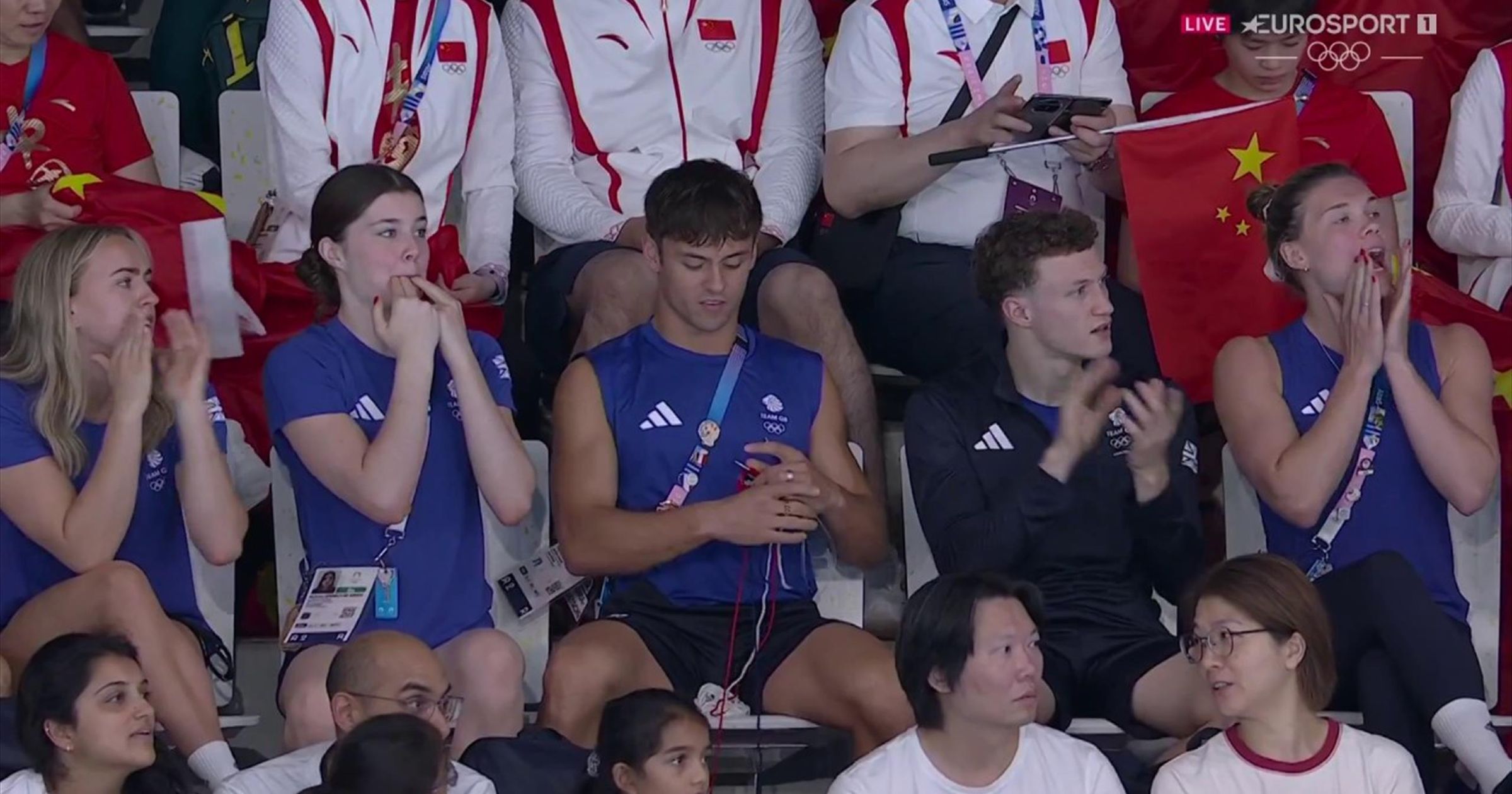 Paris Olympic Games 2024: Tom Daley spotted knitting while cheering on ...