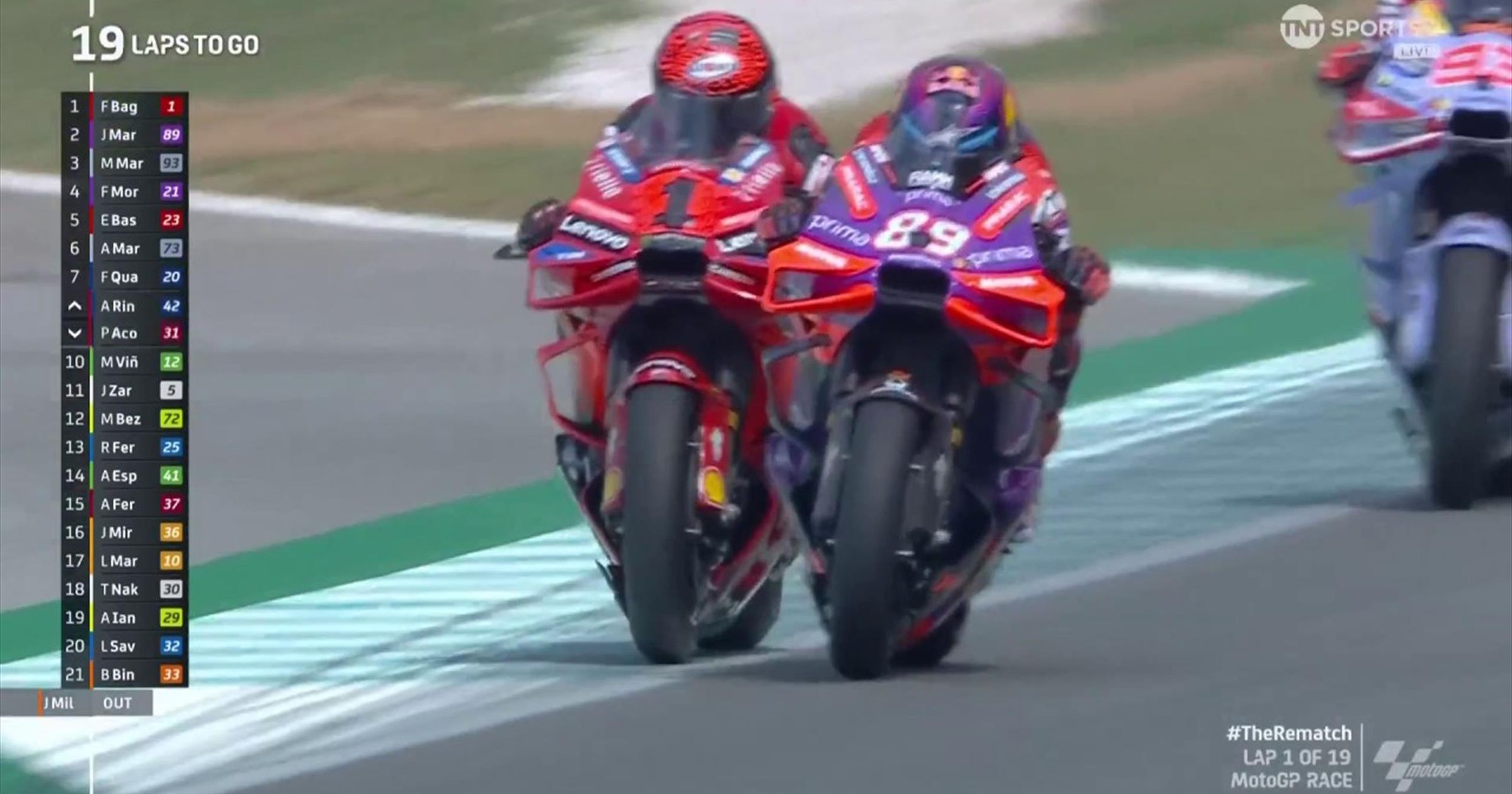 Race for MotoGP title intensifies as Jorge Martin and Francesco Bagnaia ...