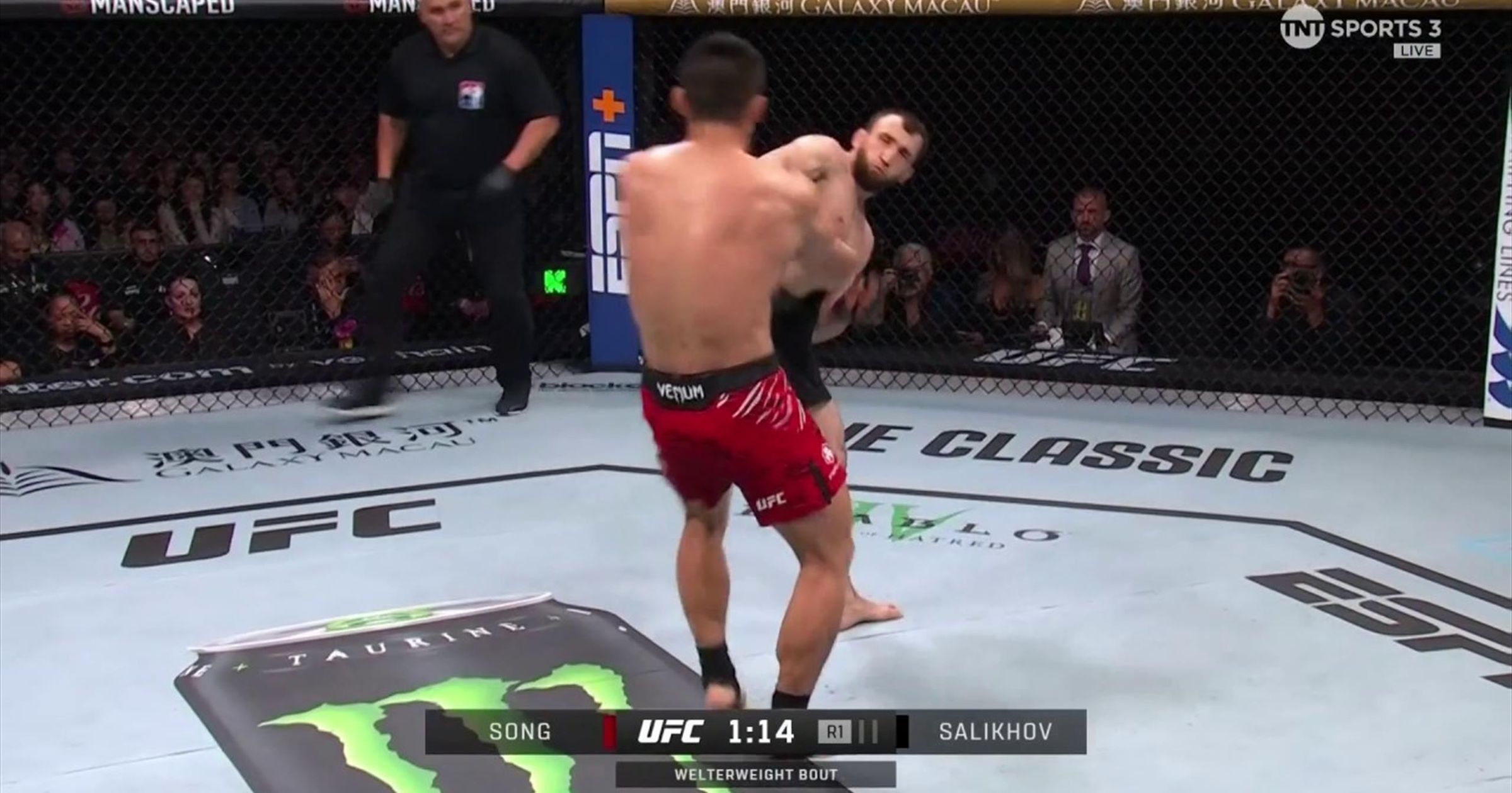 UFC Fight Night: Muslim Salikhov knocks out Song Kenan with spinning ...