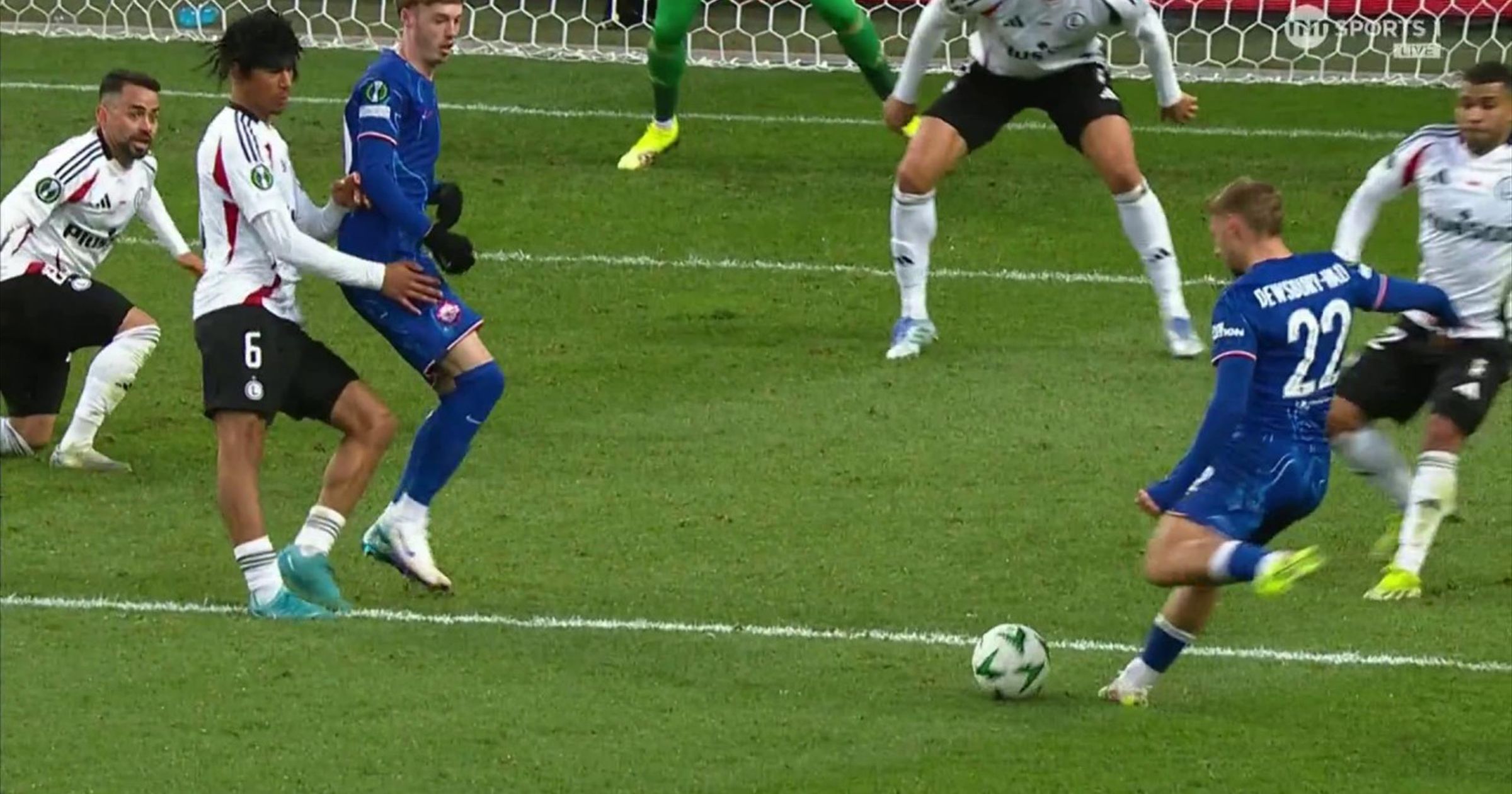 ‘Fantastic save’ keeps out Kiernan Dewsbury-Hall’s curling shot as ...