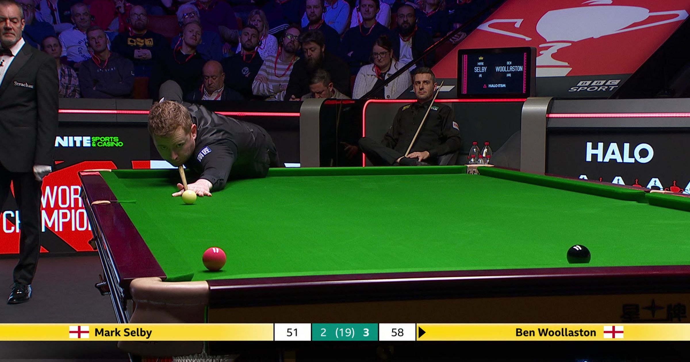 World Championship 2025: Ben Woollaston produces 'miracle clearance' against Mark Selby ...