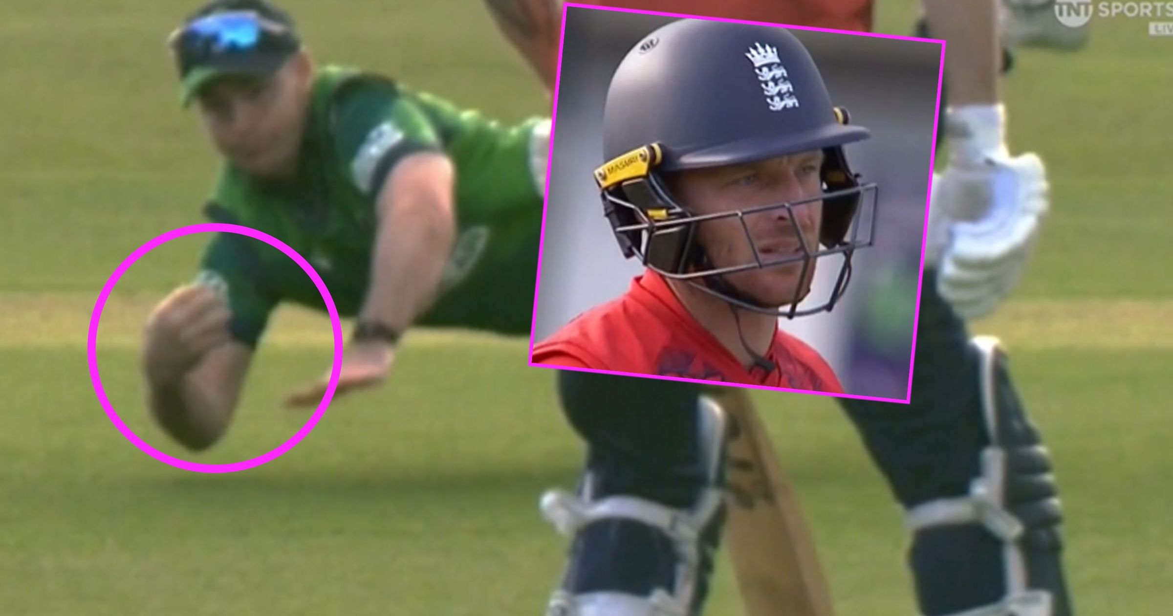 Jos Buttler goes for a duck to 'one of the best catches you'll ever see ...