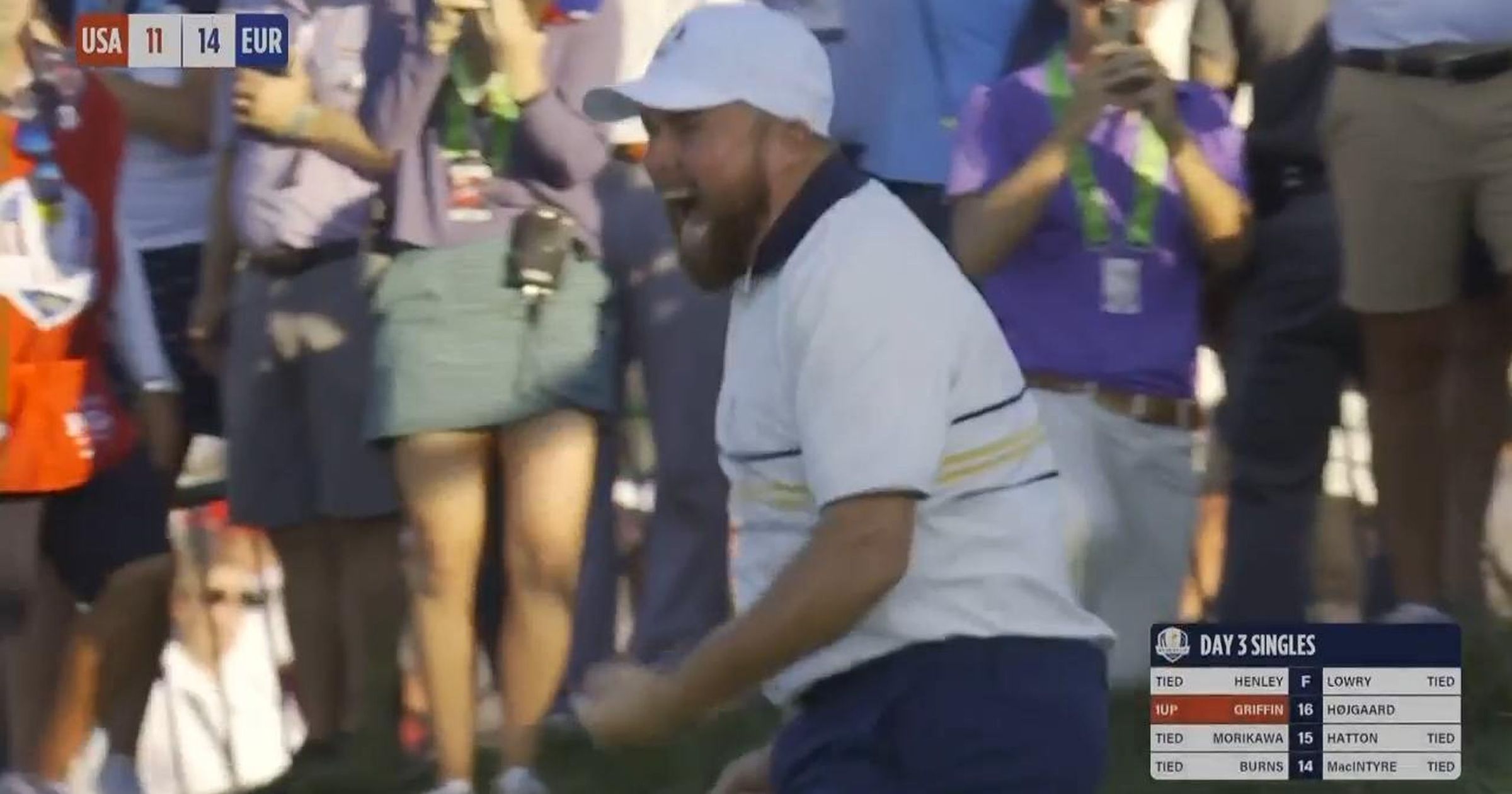 Shane Lowry putt sees Europe win the 2025 Ryder Cup - Golf video - TNT ...