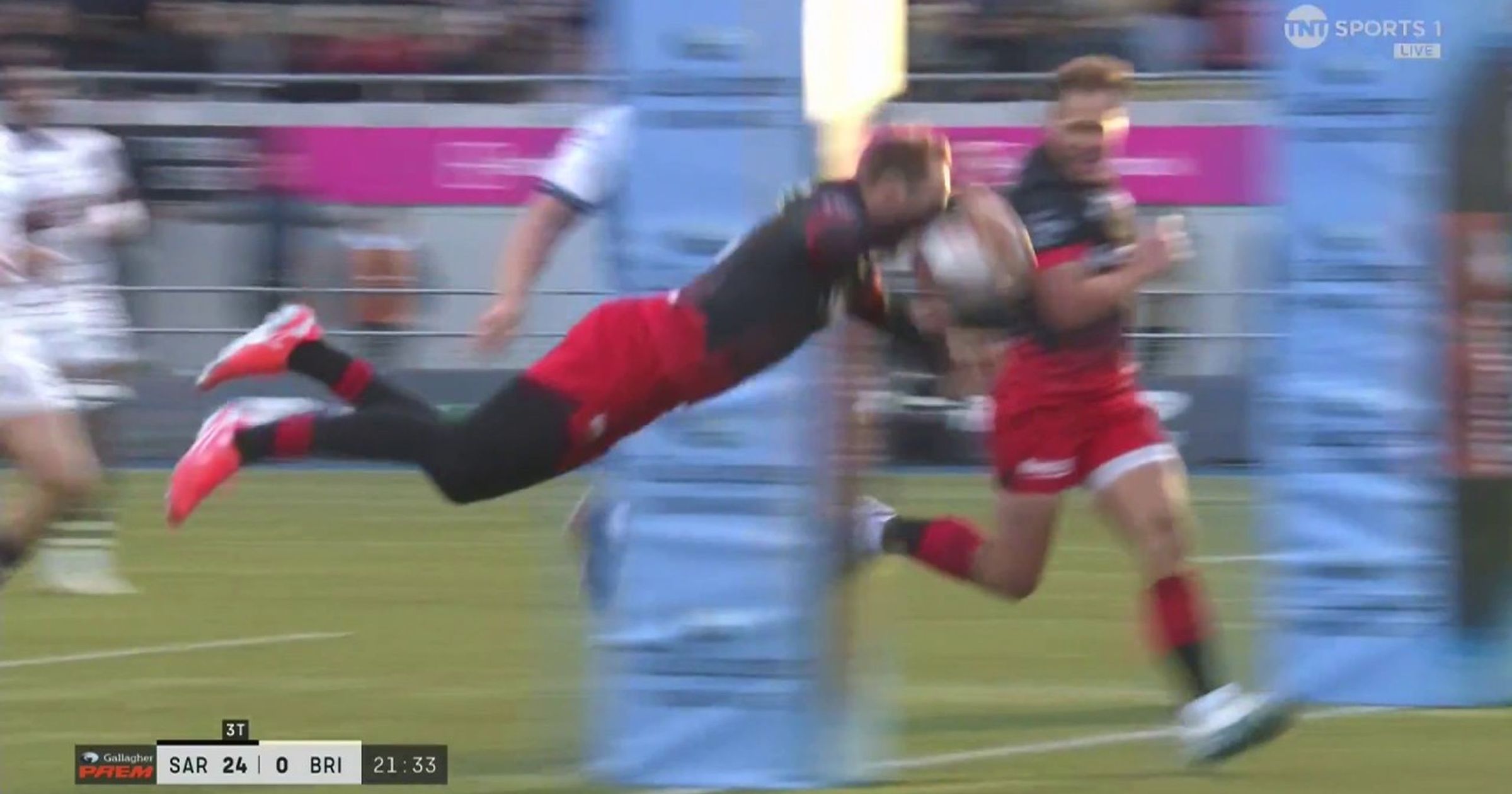 Max Malins runs in 'glorious' Saracens try against Bristol Bears after ...
