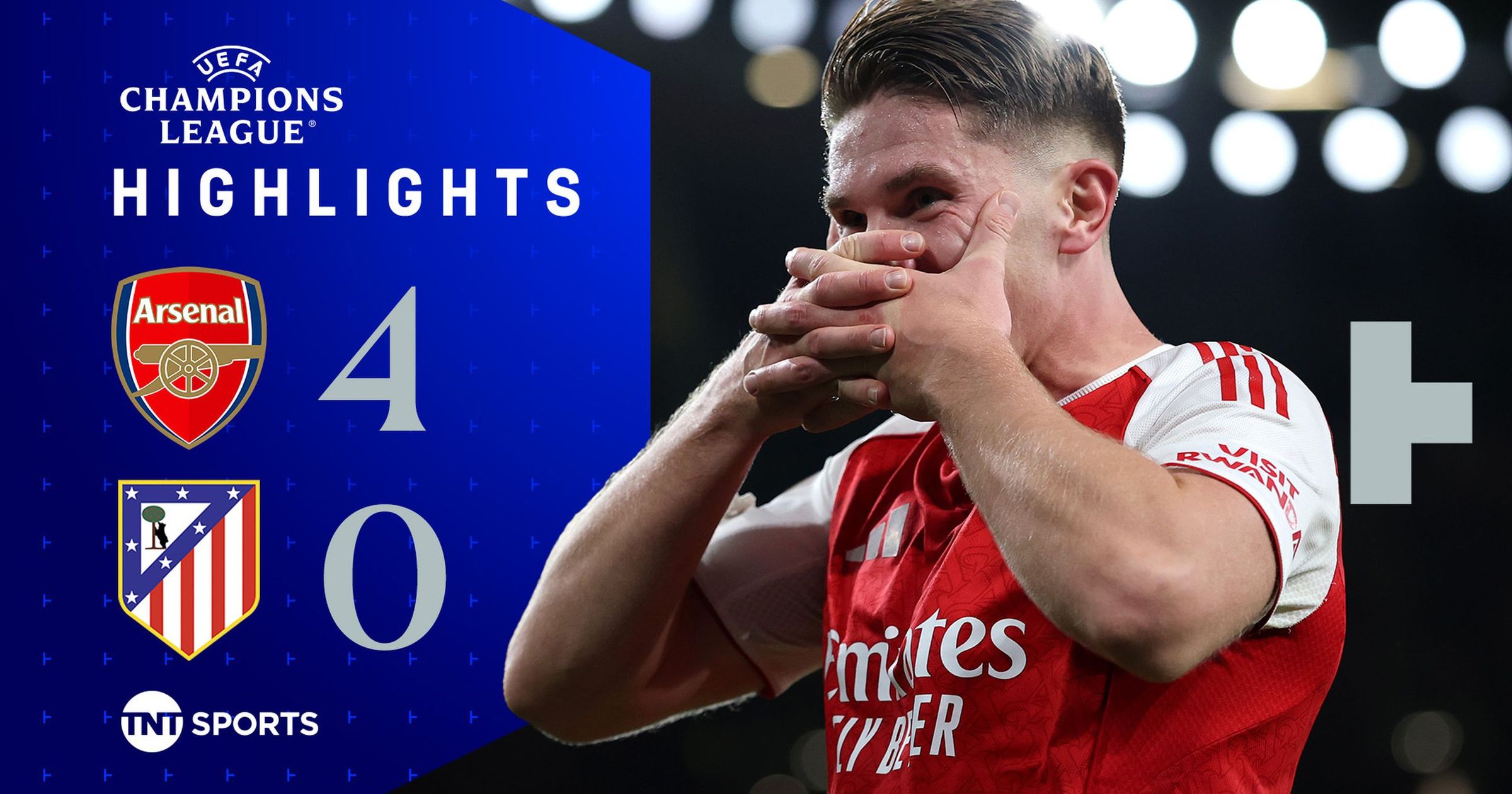 Arsenal 4-0 Atletico Madrid: UEFA Champions League highlights as Viktor ...