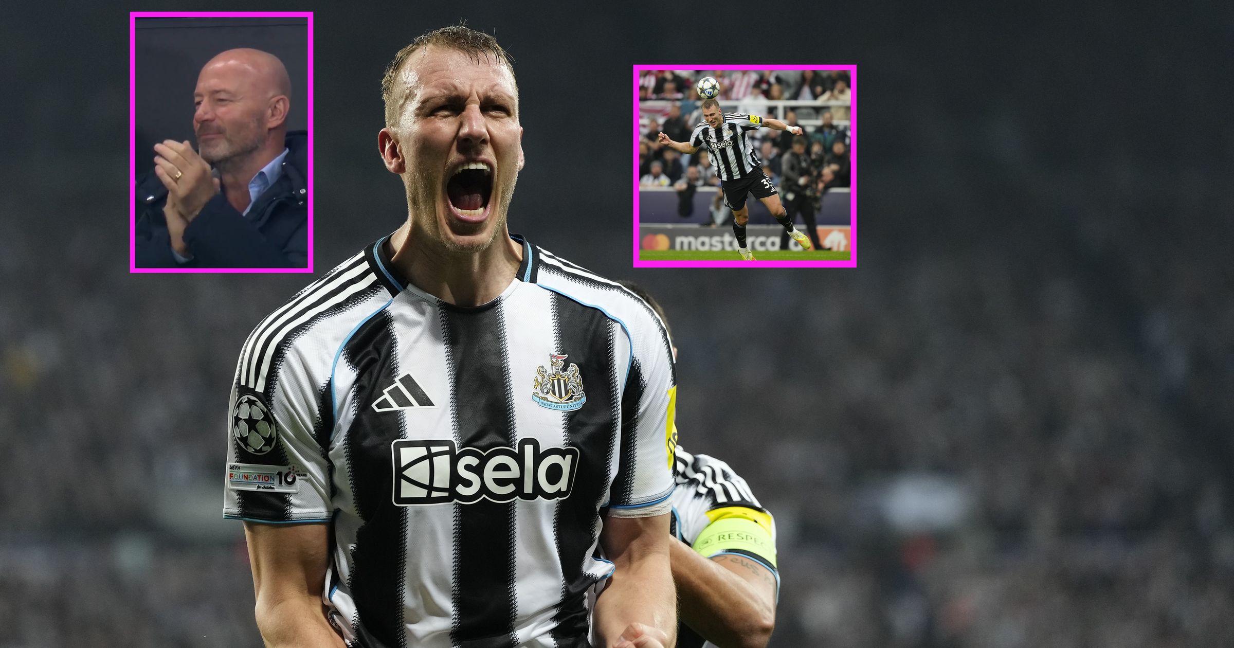 Joe Cole stunned, Alan Shearer on his feet after Newcastle United's Dan ...