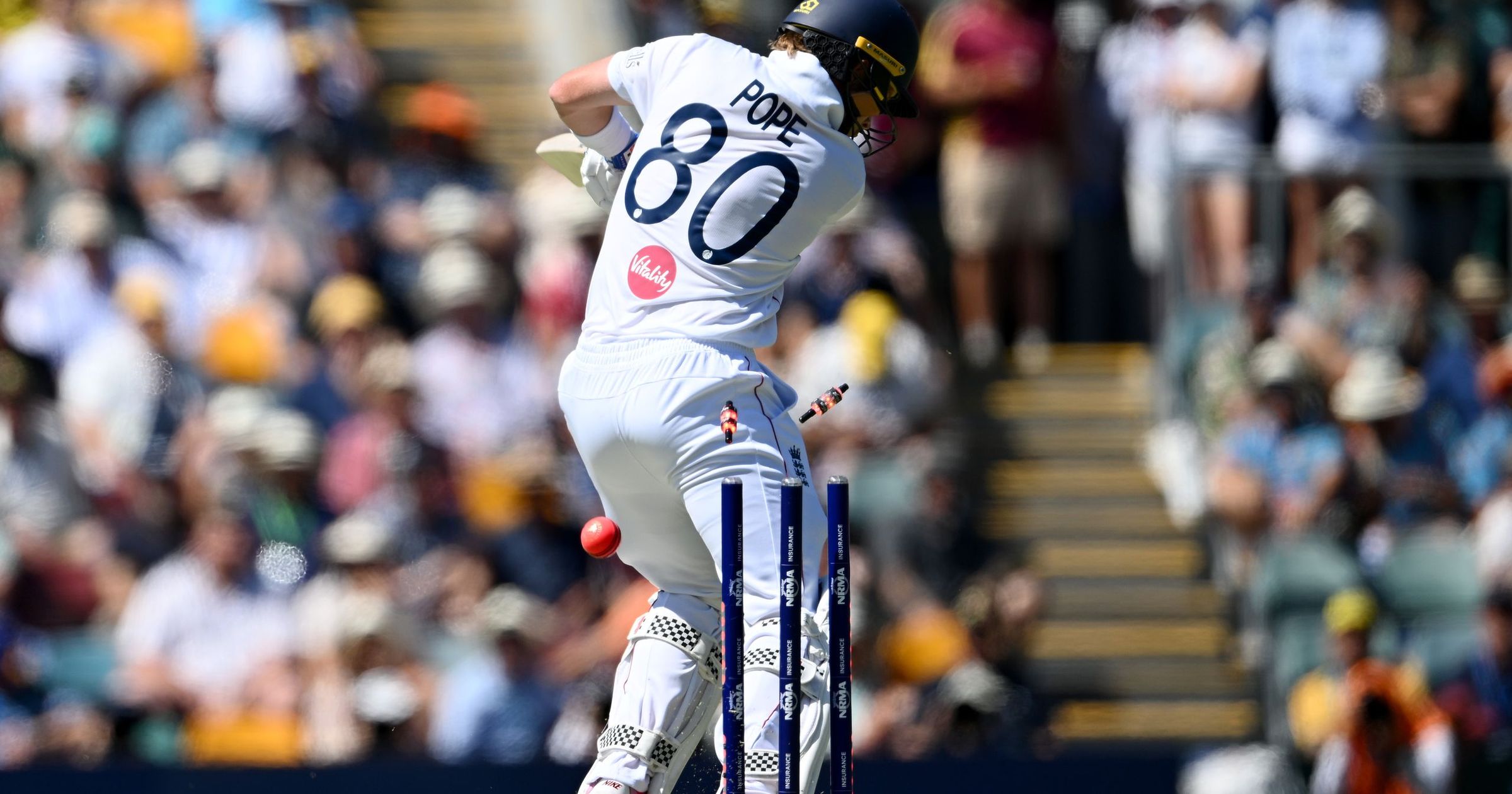 Watch: Mitchell Starc at the double as Ollie Pope dismissed for duck ...