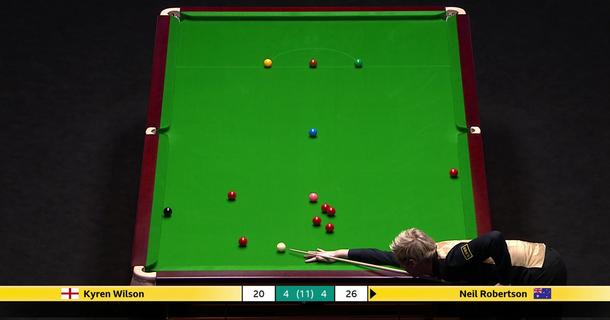Watch: Neil Robertson’s ‘great shot’ leaves the cue ball perfect on the ...