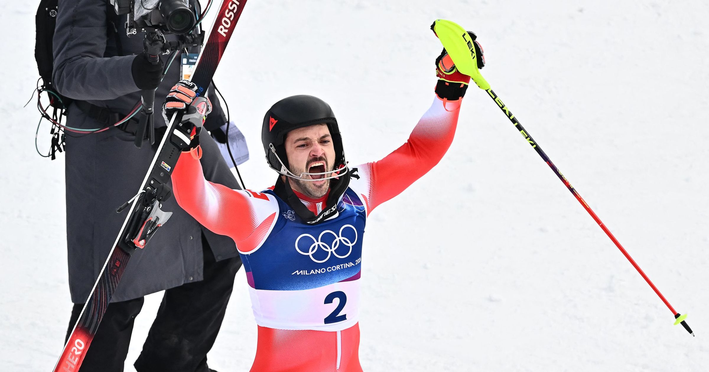 Watch Loic Meillard's 'colossal' gold medal slalom run as Swiss skier ...