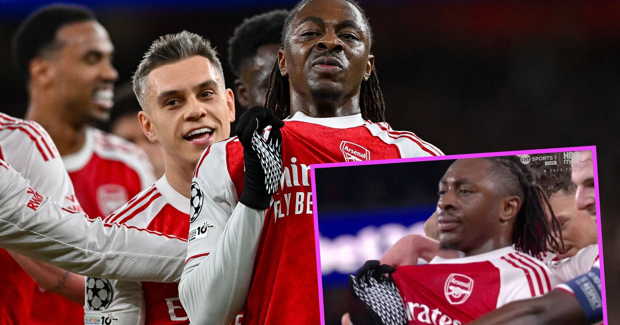 Eberechi Eze struggles to locate Arsenal badge during nonchalant ...