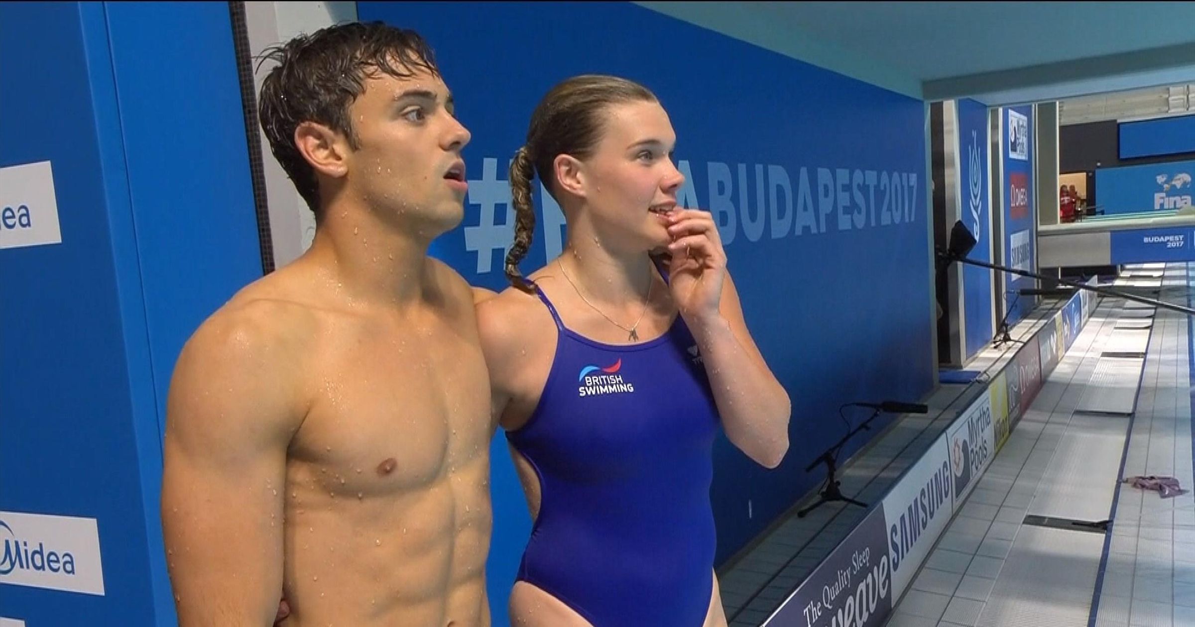 Silver for Tom Daley and Grace Reid at World Champs - Diving video ...