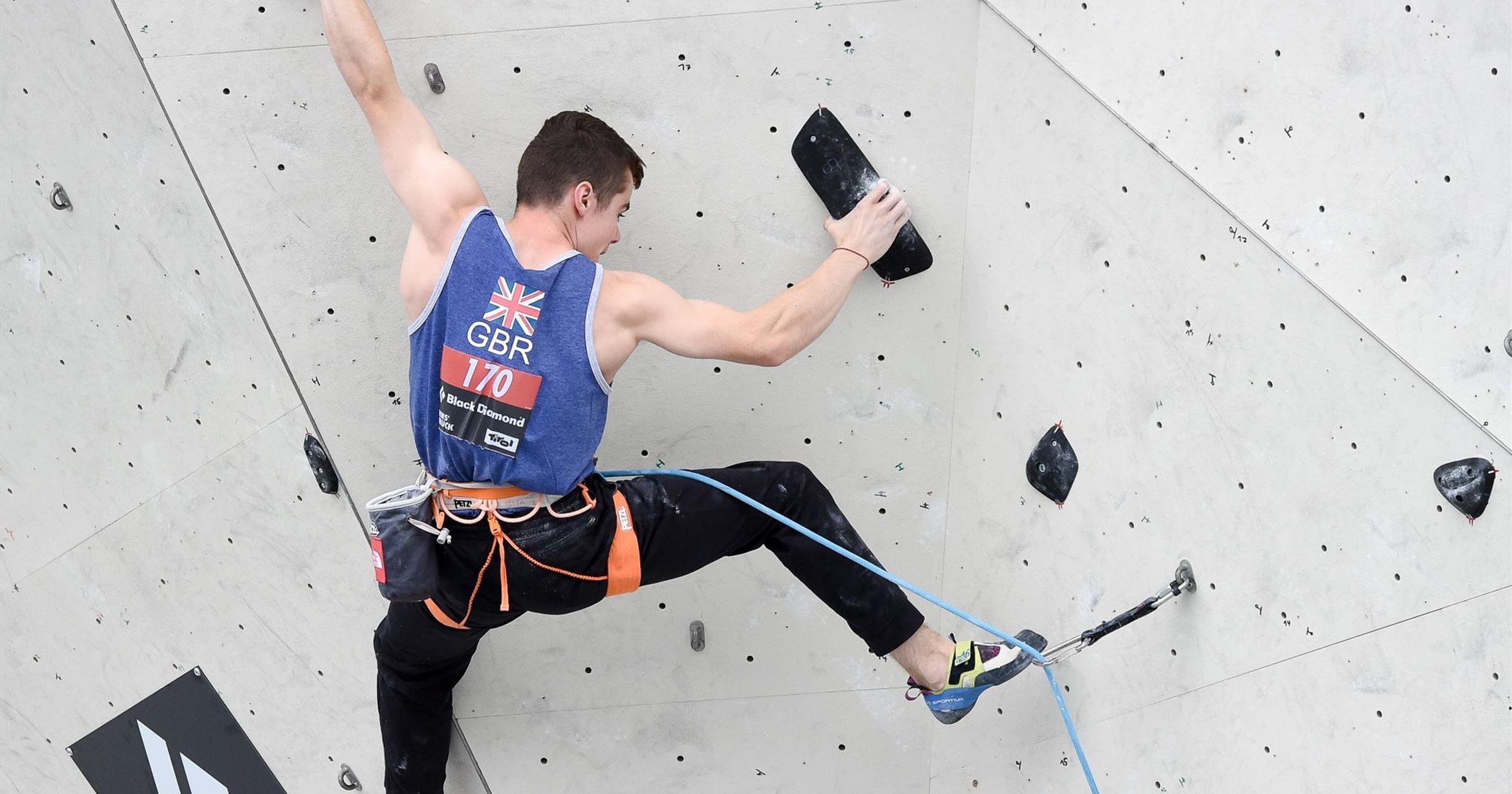 Climbing news - James Pope falls just short in lead final of European ...