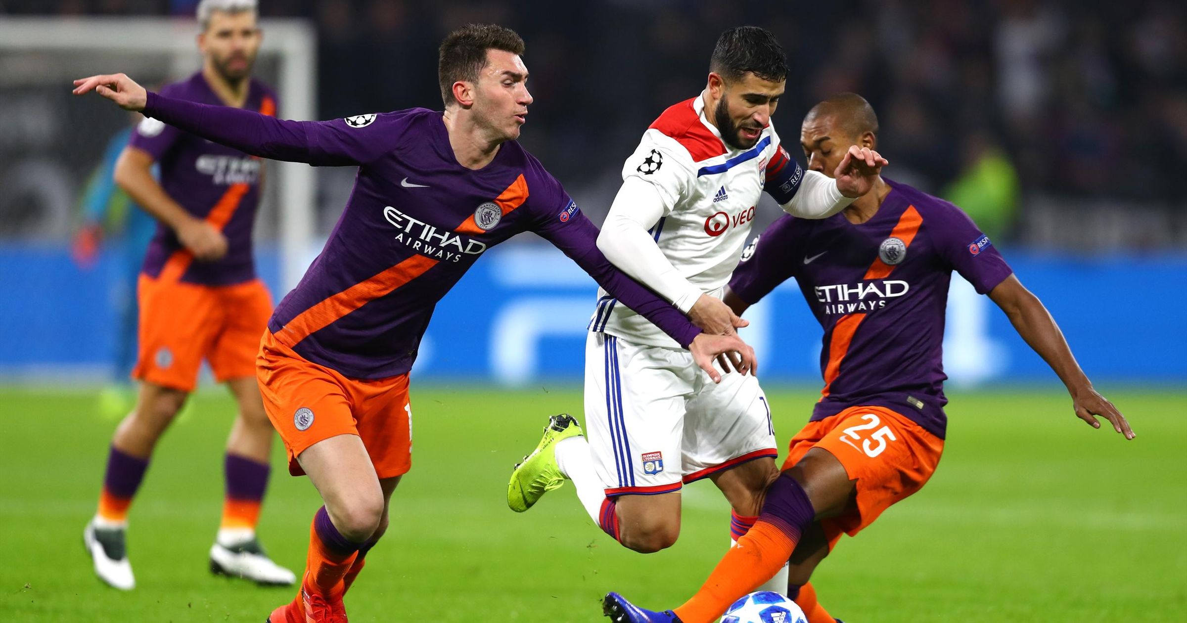 Aguero strikes late as City reach last-16 with draw at Lyon - TNT Sports