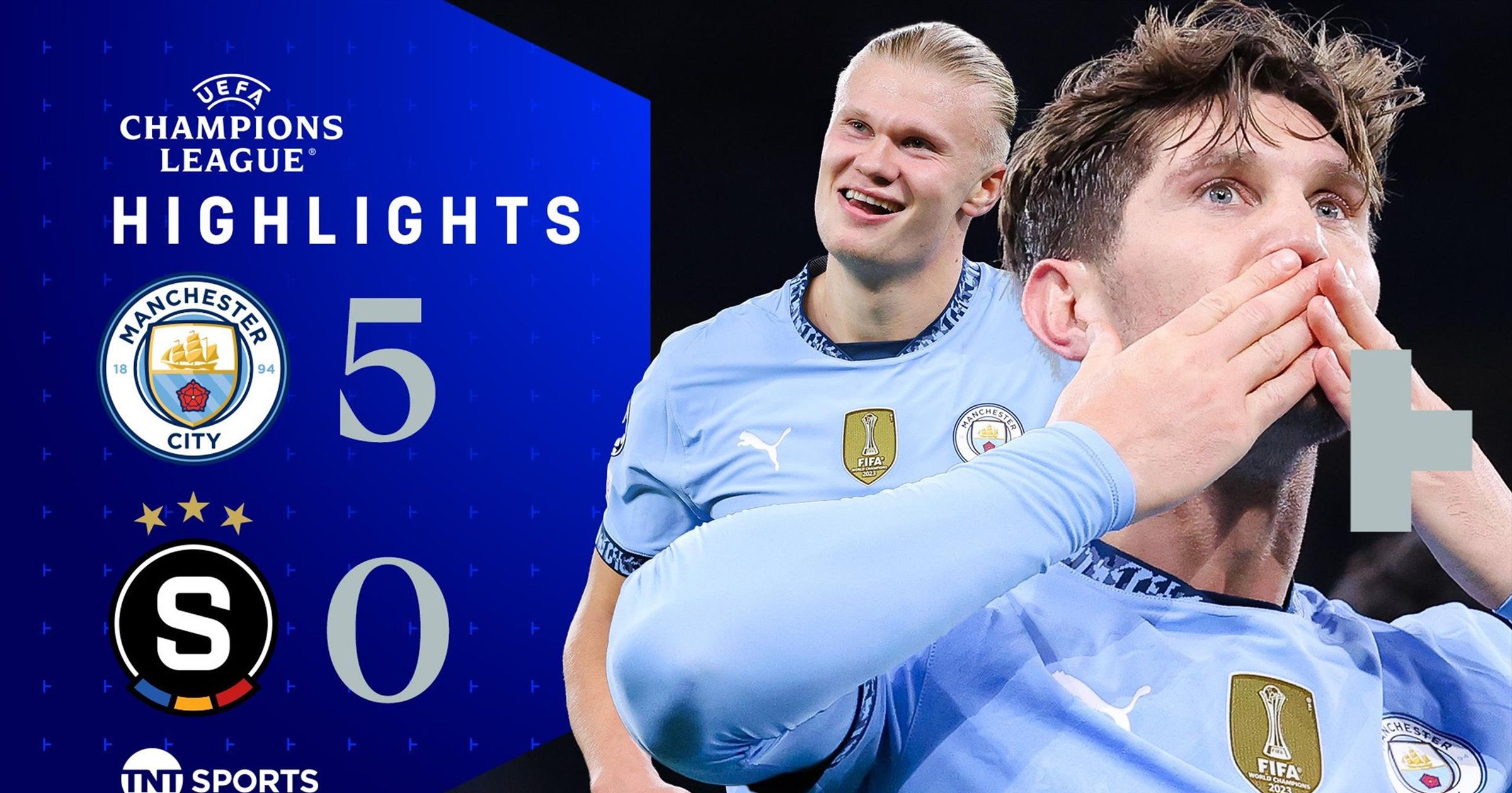 Manchester City 5-0 Sparta Prague: UEFA Champions League highlights as Erling Haaland scores ...