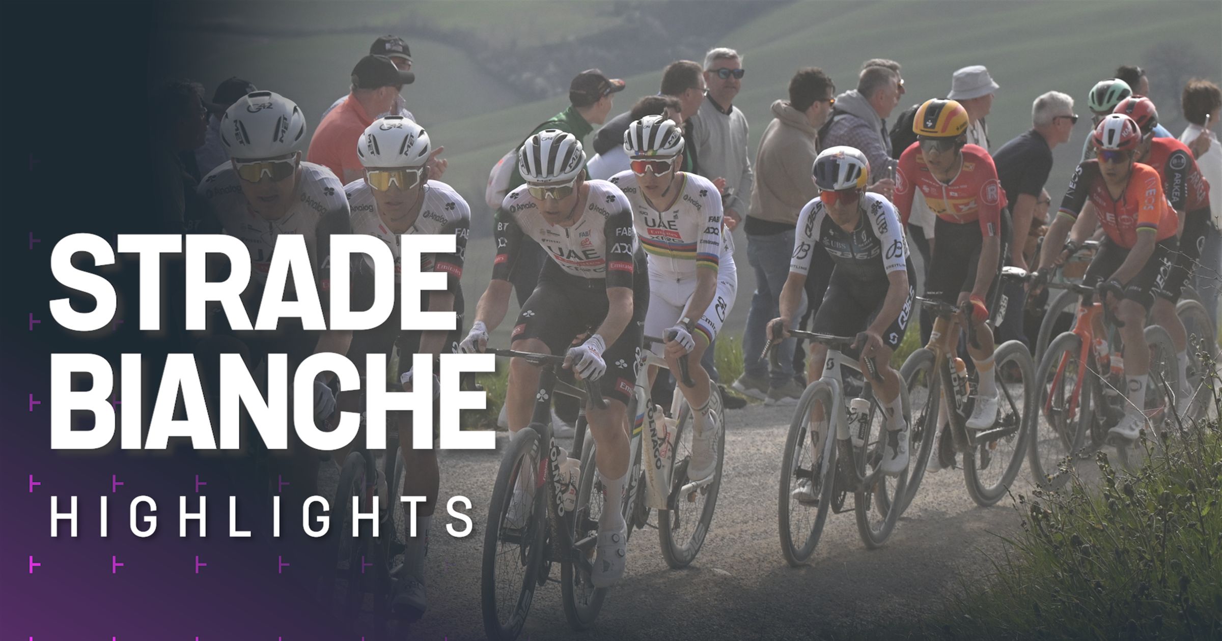Strade Bianche Men highlights: Bloodied Tadej Pogacar wins second ...