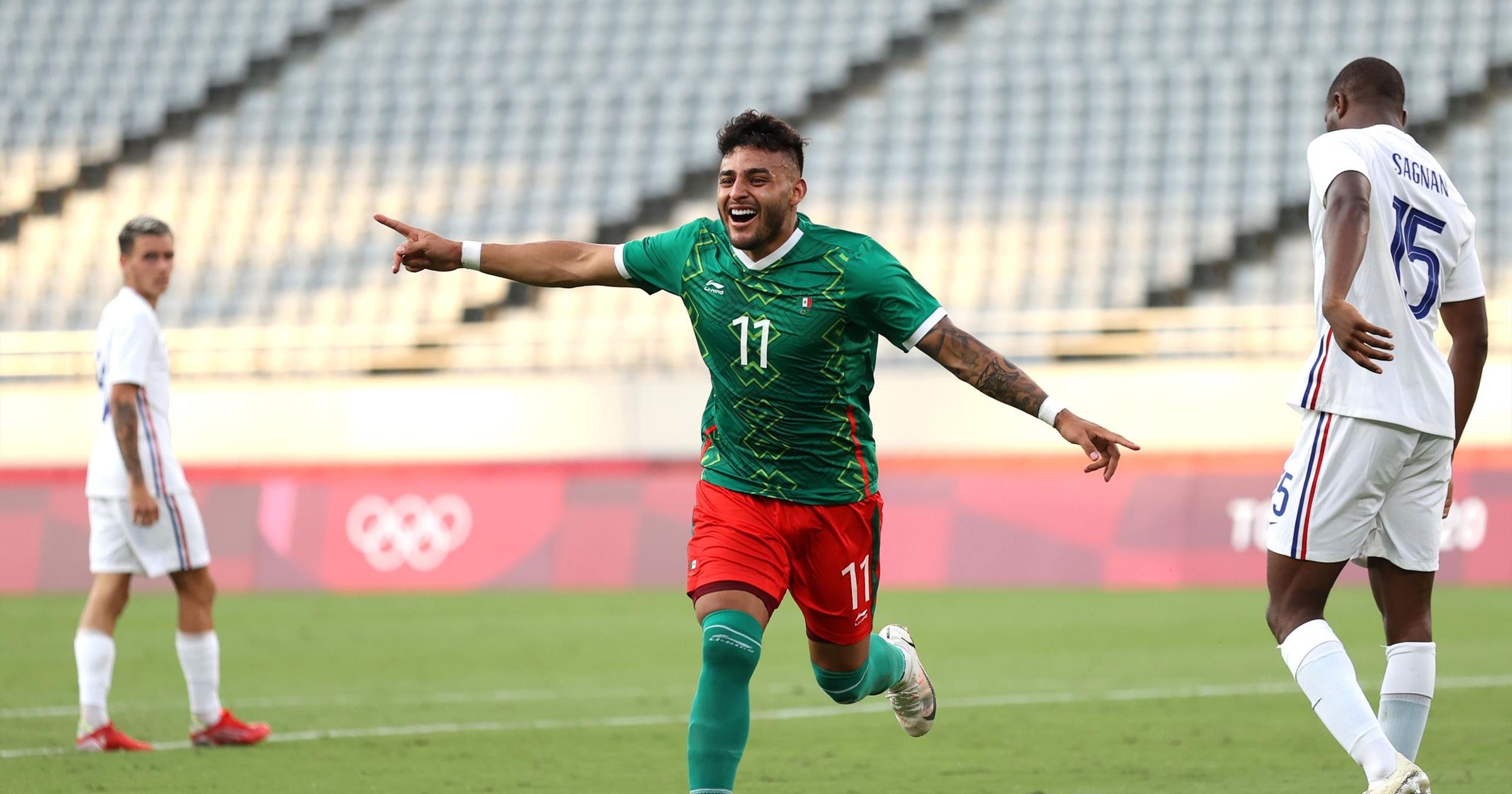 Tokyo 2020 football: Alexis Vega heads Mexico in front against France ...