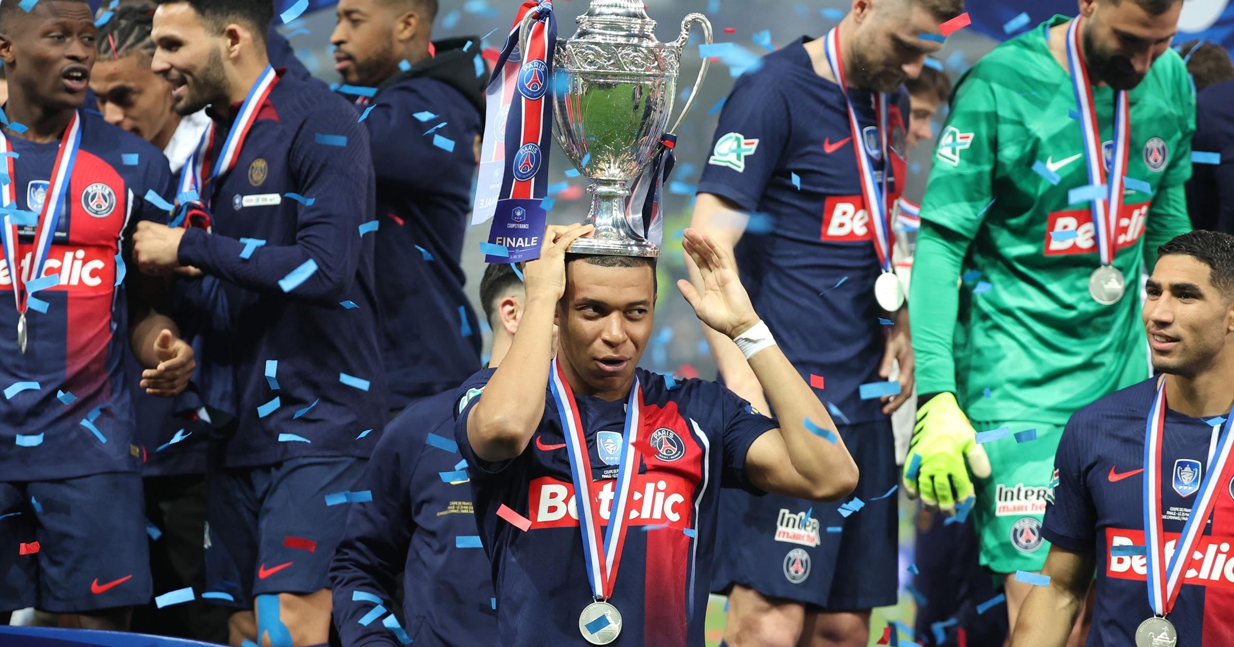 Lyon 1-2 Paris Saint-Germain: Kylian Mbappe signs off from PSG with ...