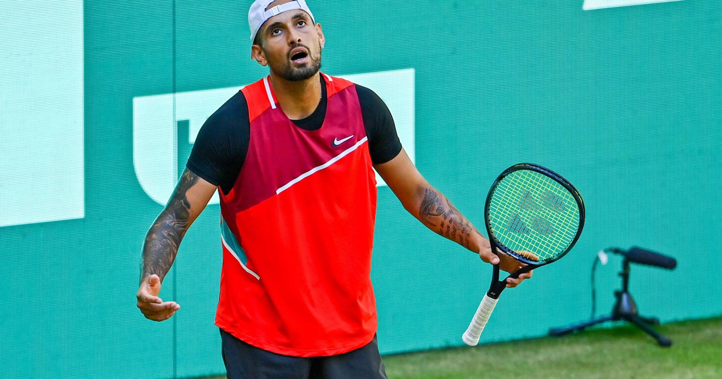 Nick Kyrgios: Australian superstar smashes racquet, gives it to fan ...