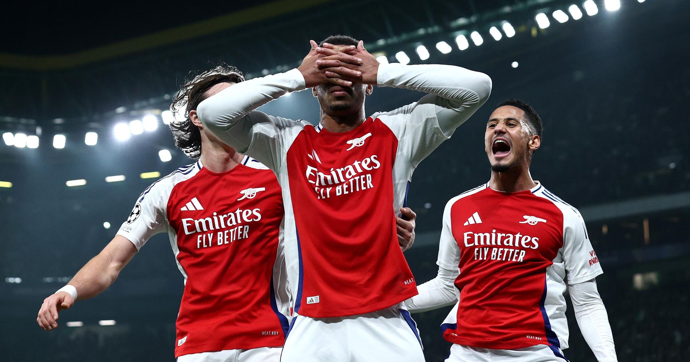 Watch as Gabriel breaks out Viktor Gyokeres' celebration after scoring ...