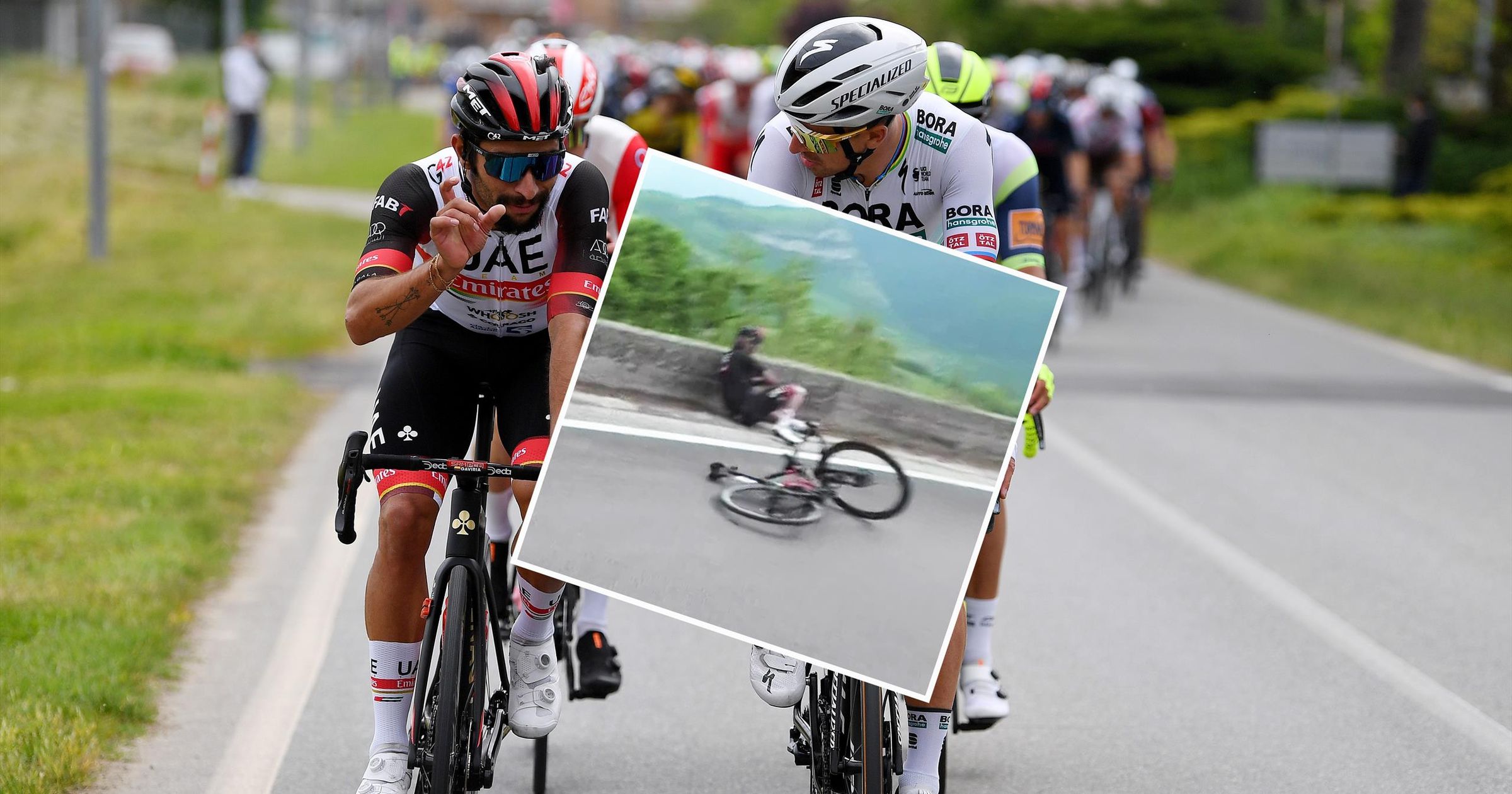 'Crazy!' - Fernando Gaviria attacks then crashes into wall in ...