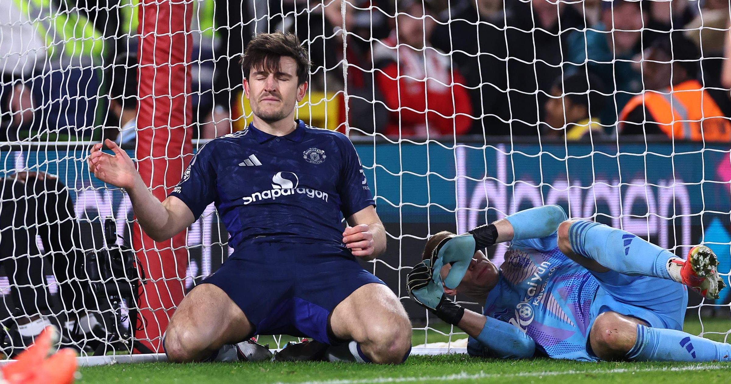 Harry Maguire denied dramatic stoppage-time equaliser after stunning ...
