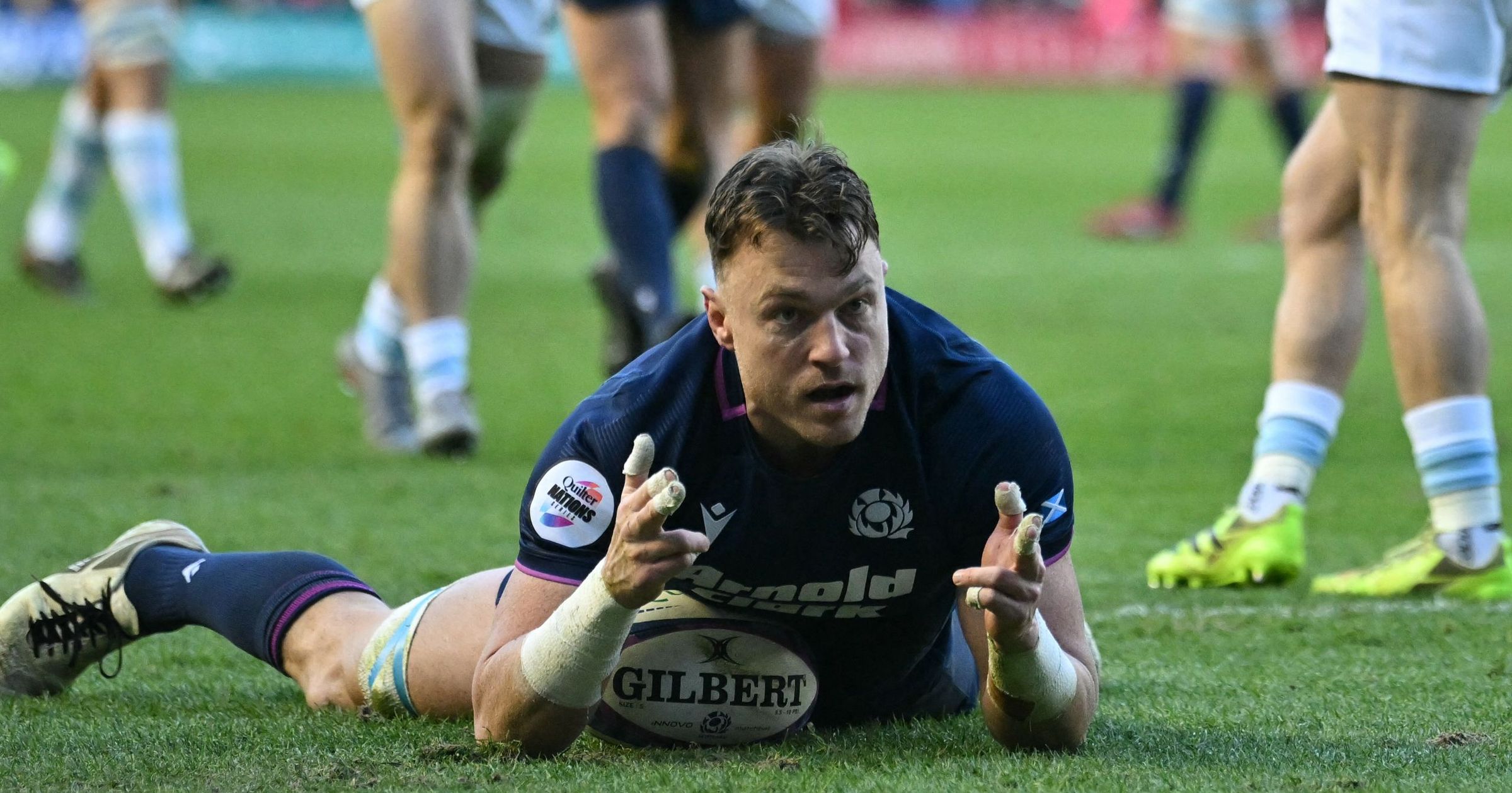 Jack Dempsey opens scoring for Scotland against Argentina with ...