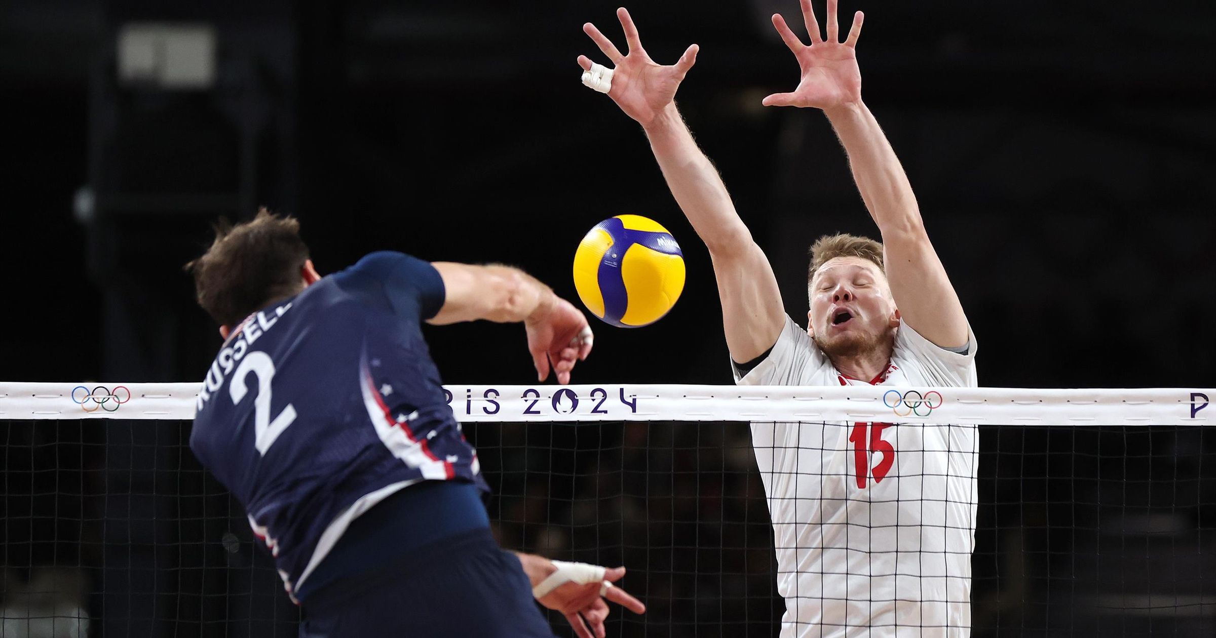 Paris 2024: 'Rally of the tournament' - Incredible volleyball point ...