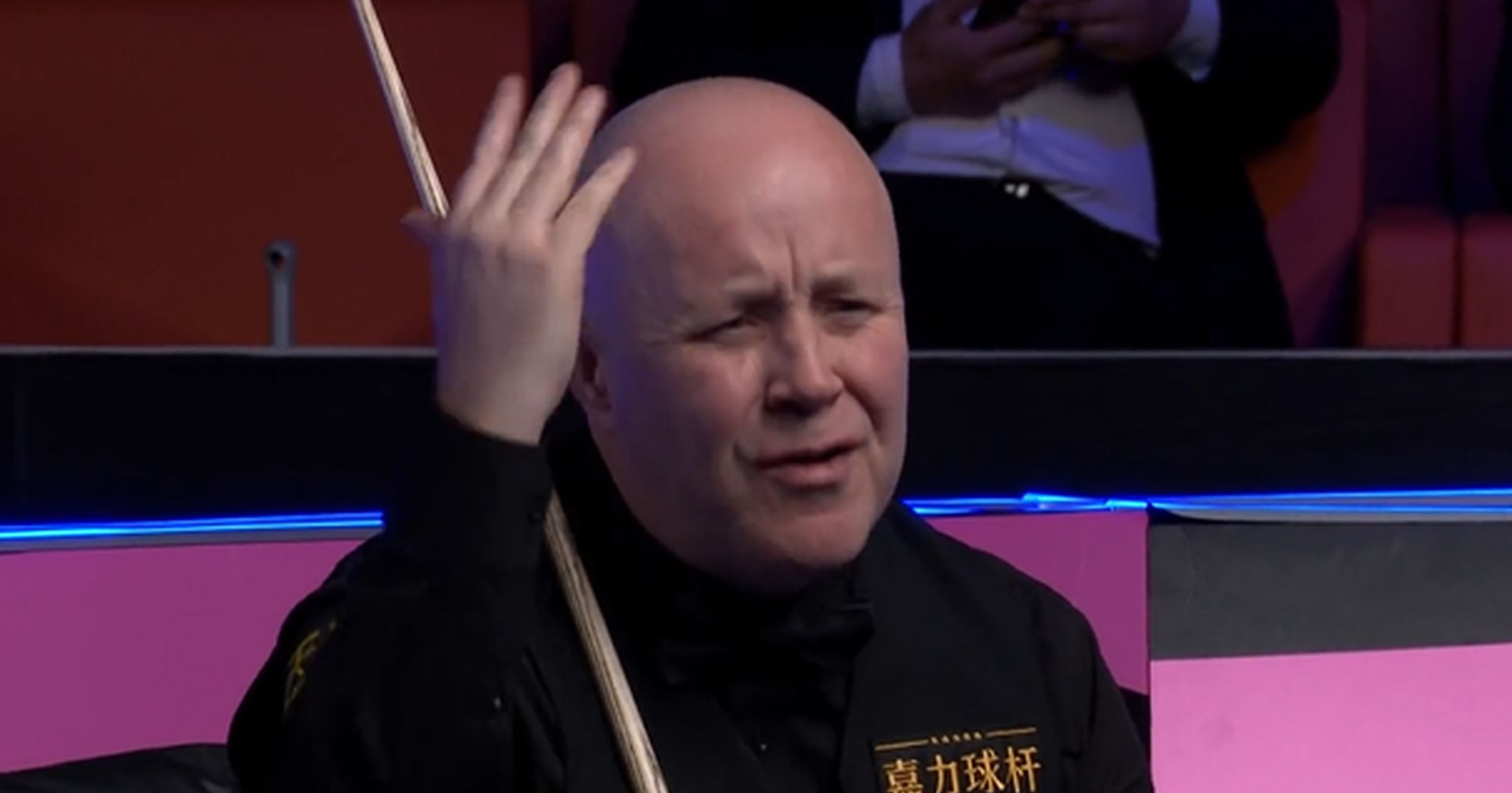 'He wasn't happy!' - John Higgins visibly angry as referee stops Chris ...