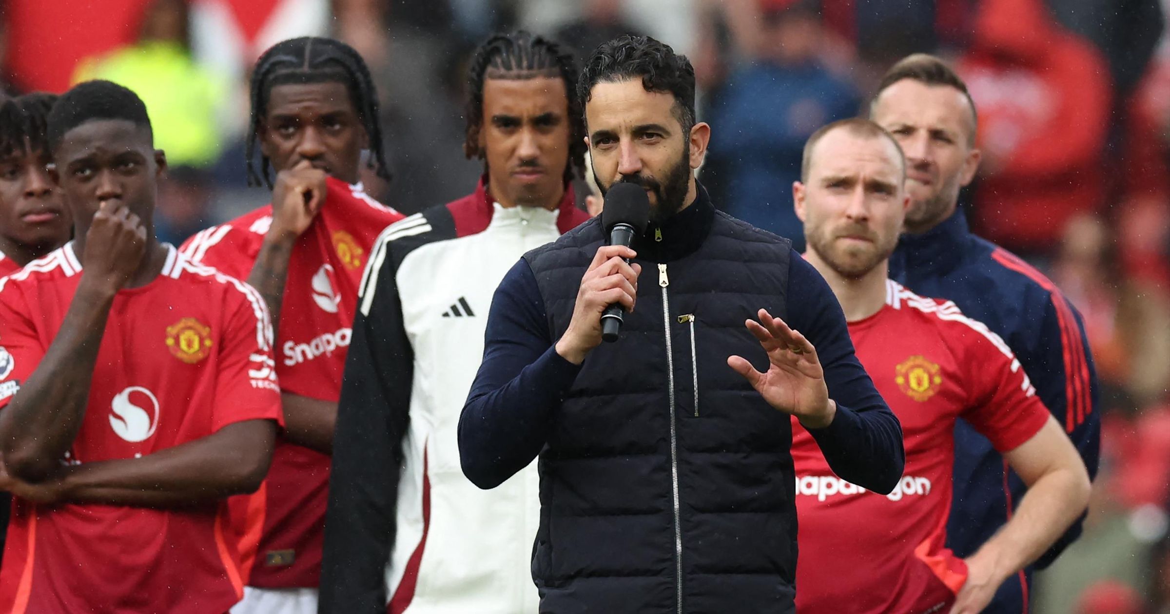 Ruben Amorim gives stirring speech to Manchester United fans at Old ...