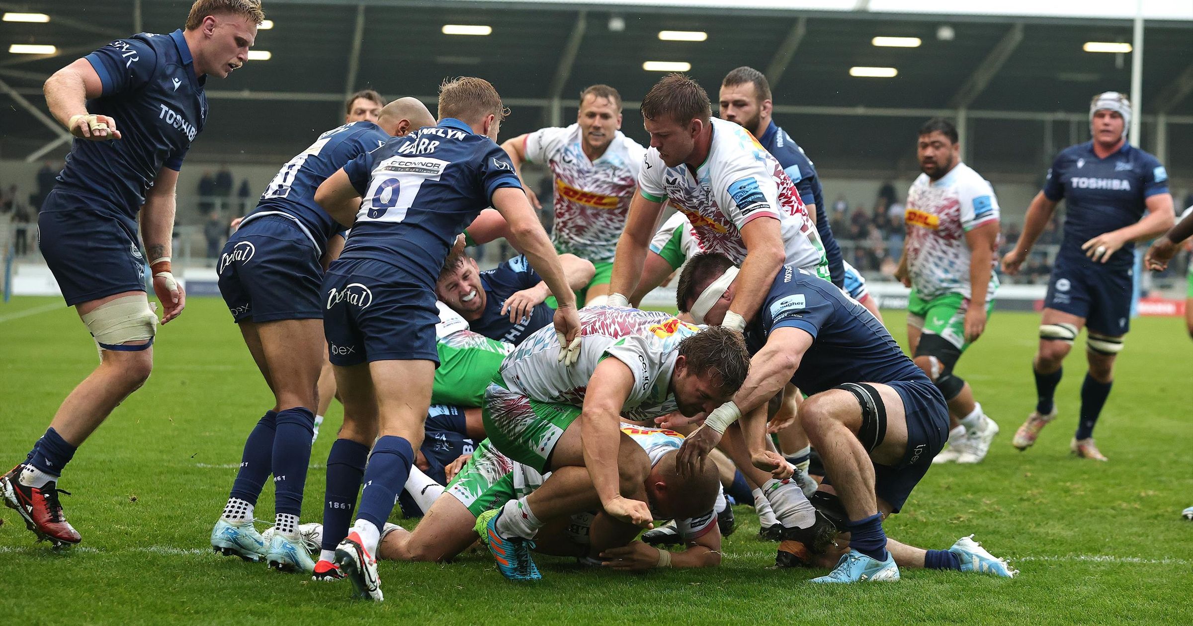 Jack Walker powers over the line for Harlequins after dominant rolling ...