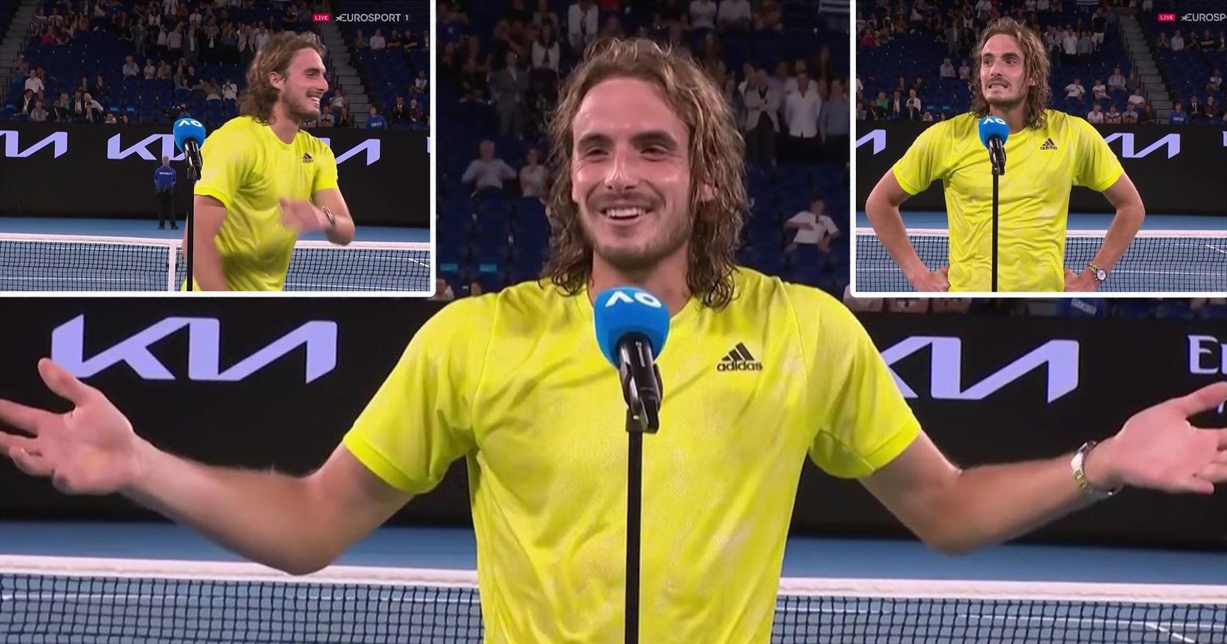 Australian Open 2021 - Stefanos Tsitsipas gives hilarious and ‘awkward ...