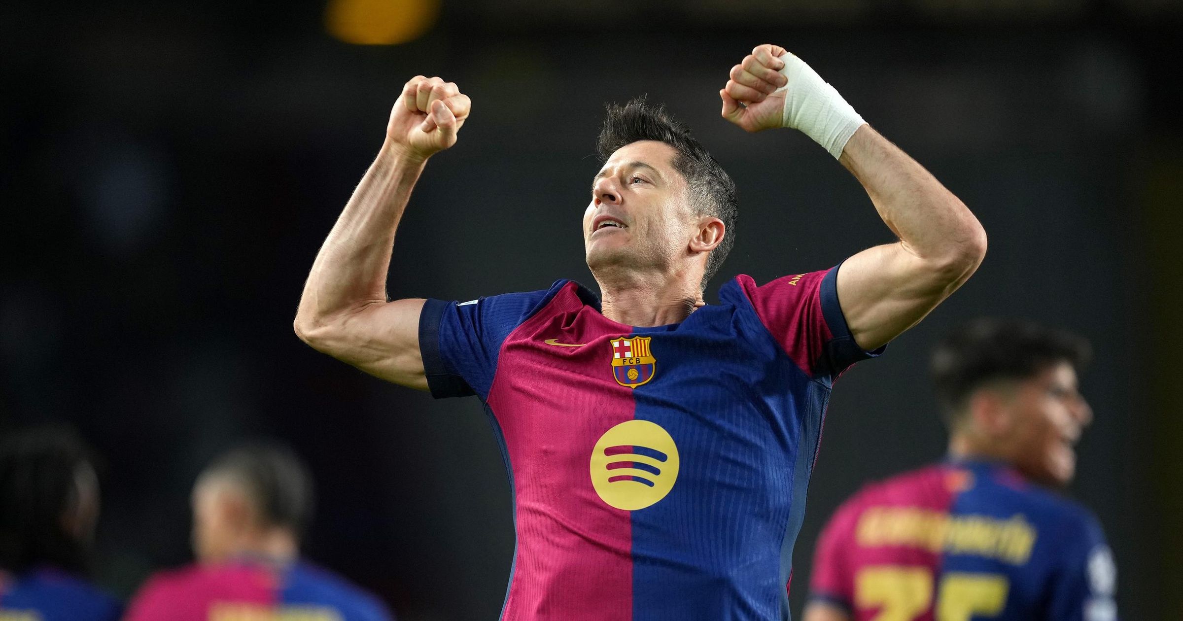 Watch moment Robert Lewandowski scores 100th UEFA Champions League goal ...