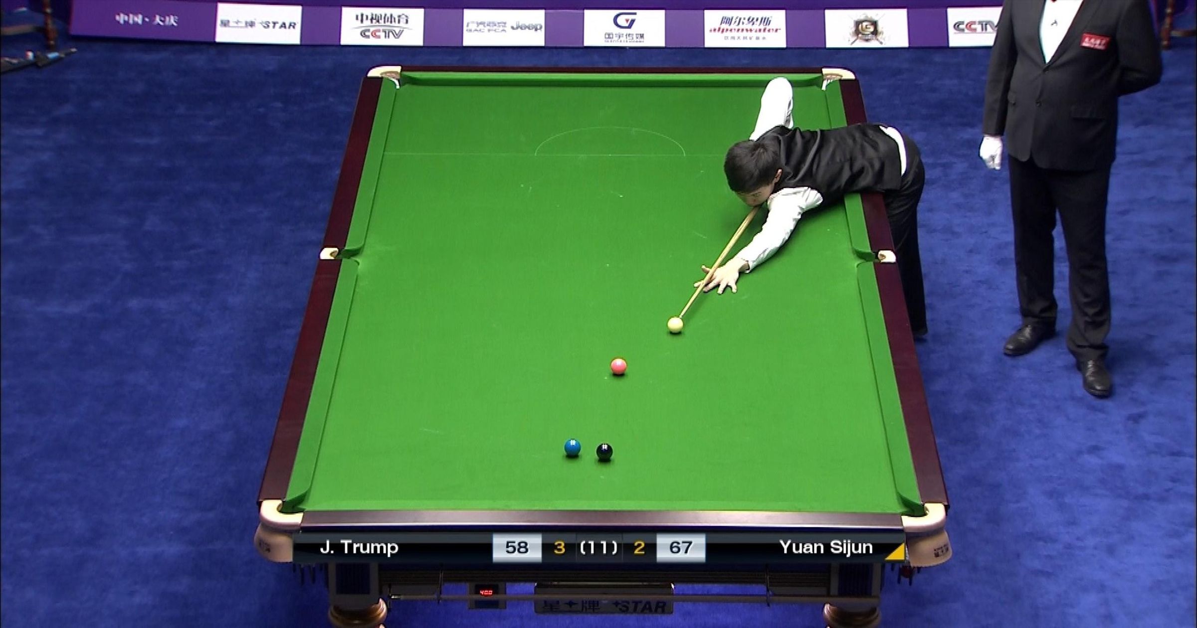 Yuan Sijun level matters against Judd Trump - Snooker video - TNT Sports