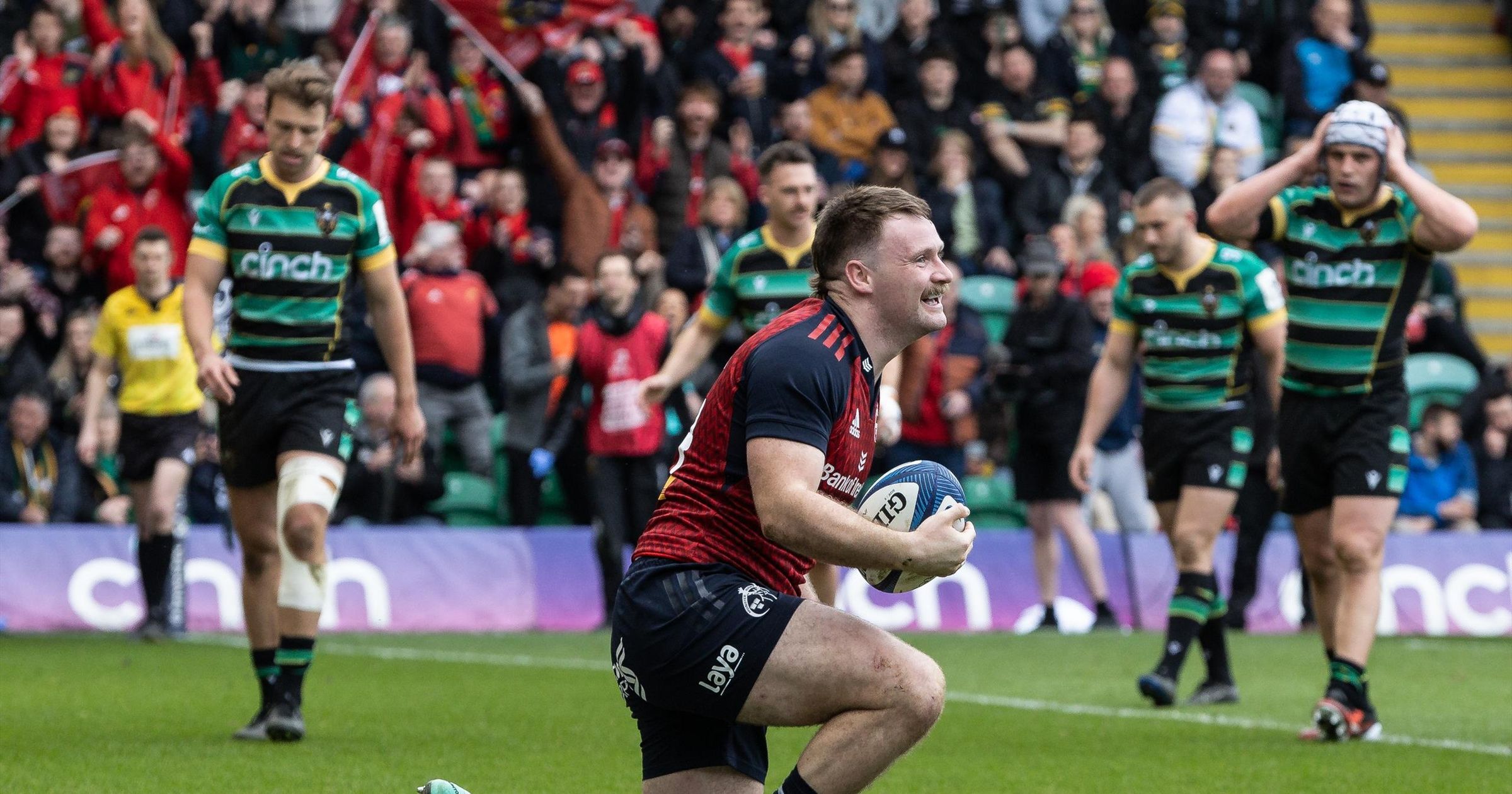 ‘Through the middle they go’ – Sean O’Brien scores for Munster in ...