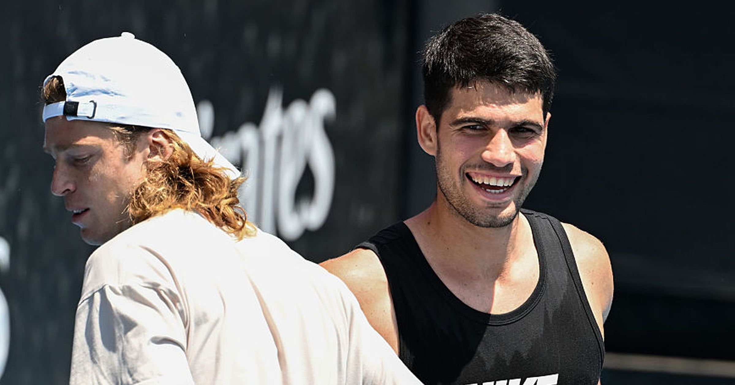 Watch amusing moment Carlos Alcaraz acts as a ball kid for Andrey ...
