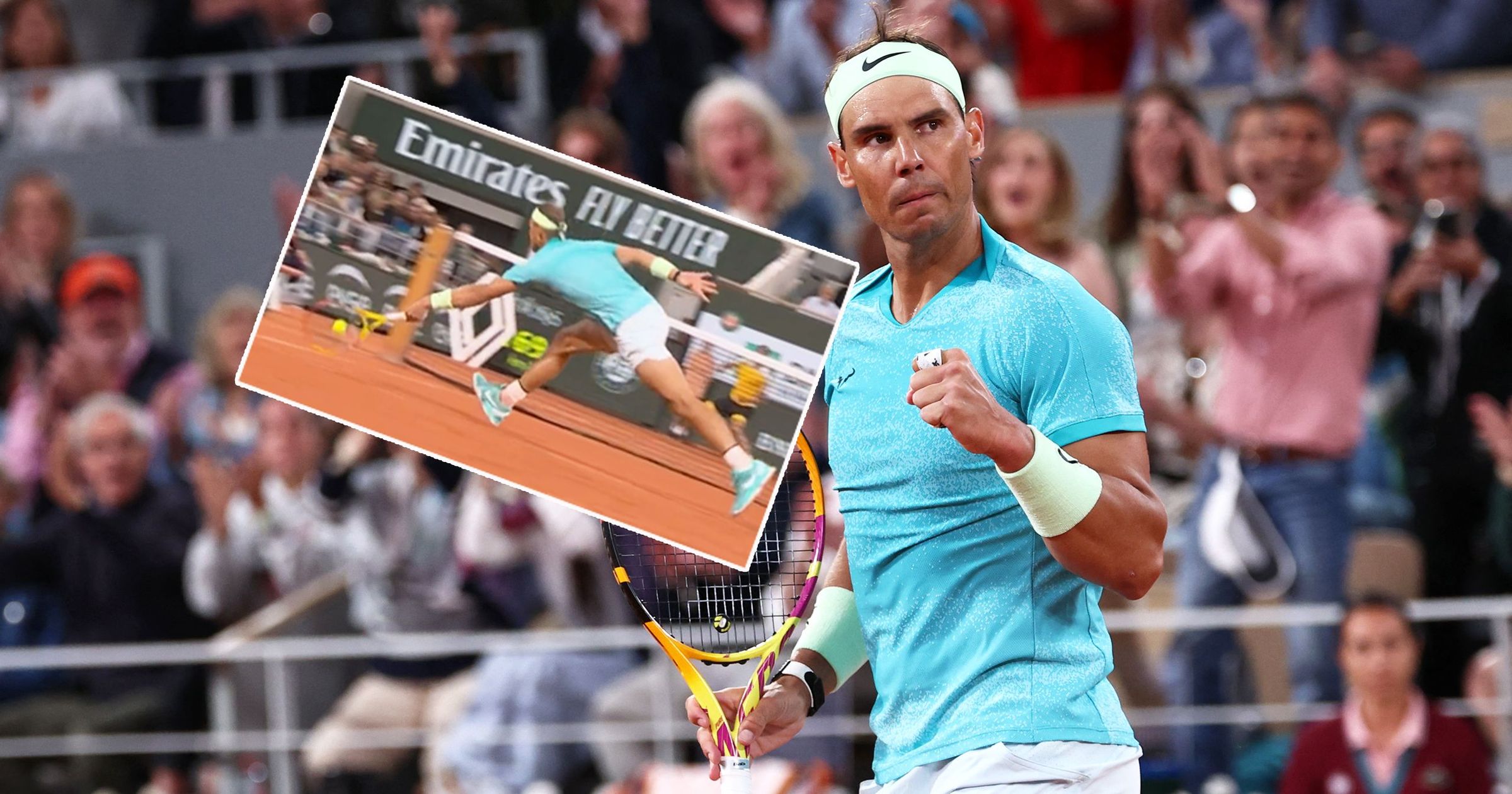 Rafael Nadal gets standing ovation for outrageous shot against ...