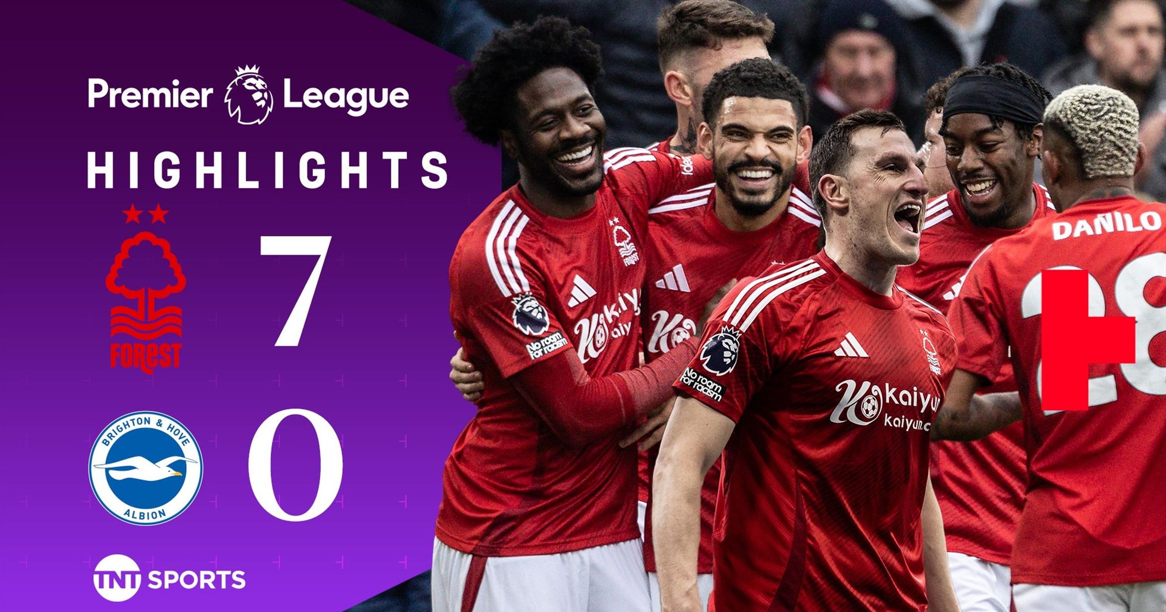 Nottingham Forest 7-0 Brighton highlights: Chris Wood scores hat-trick ...