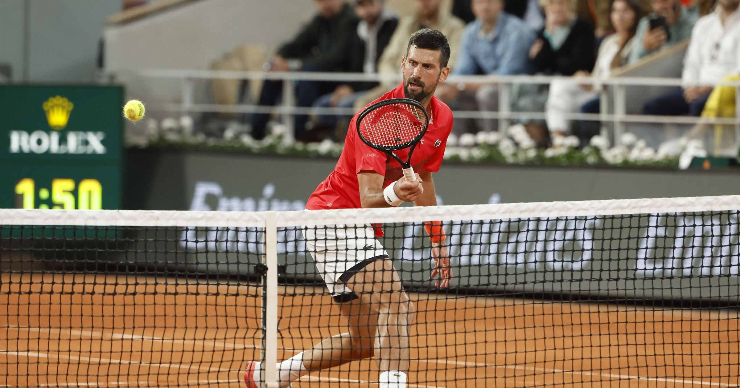 French Open: Watch Novak Djokovic produce sublime drop shot to win ...