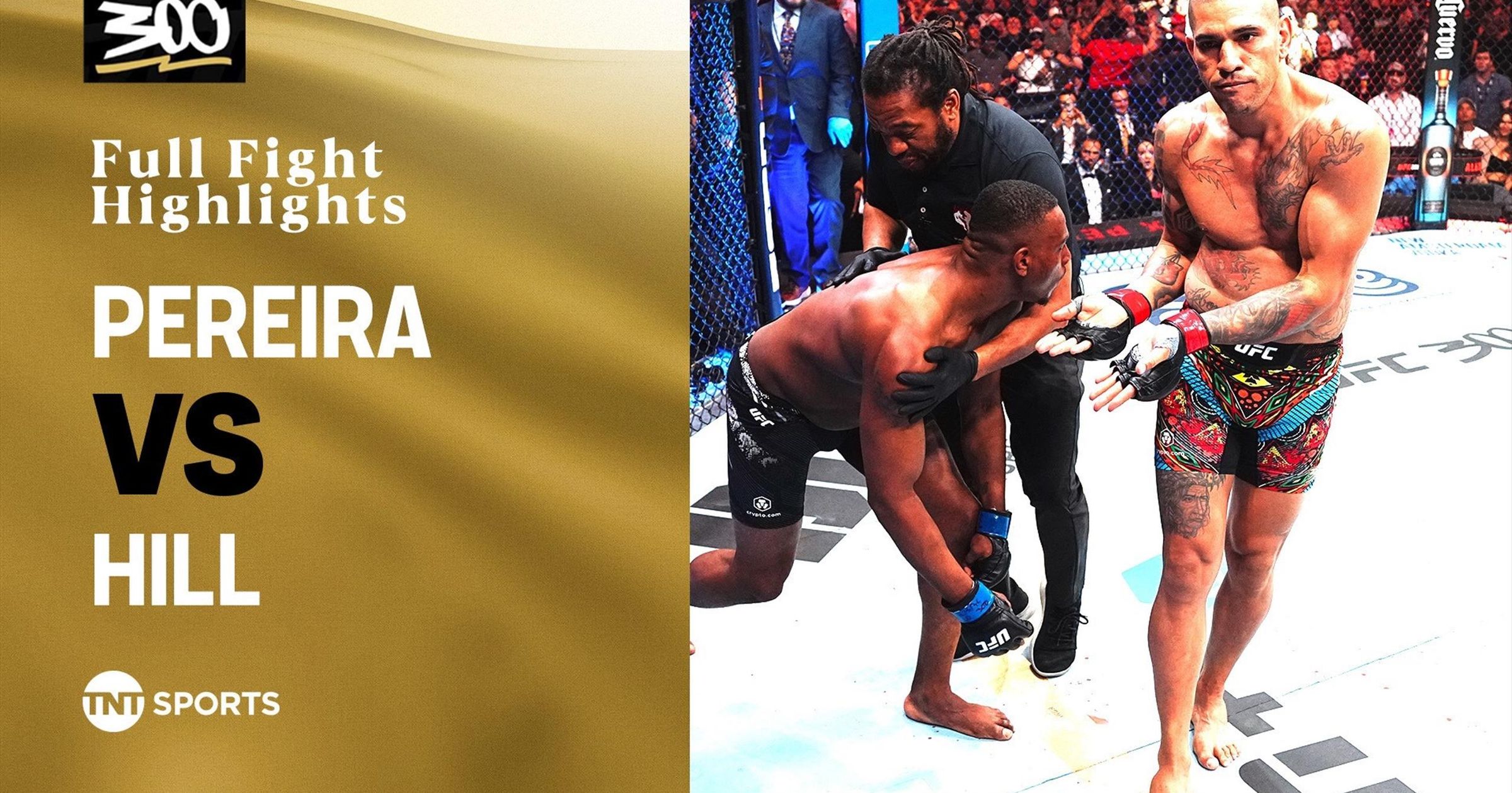 UFC 300 Highlights: Alex Pereira stops Jamahal Hill to retain light ...